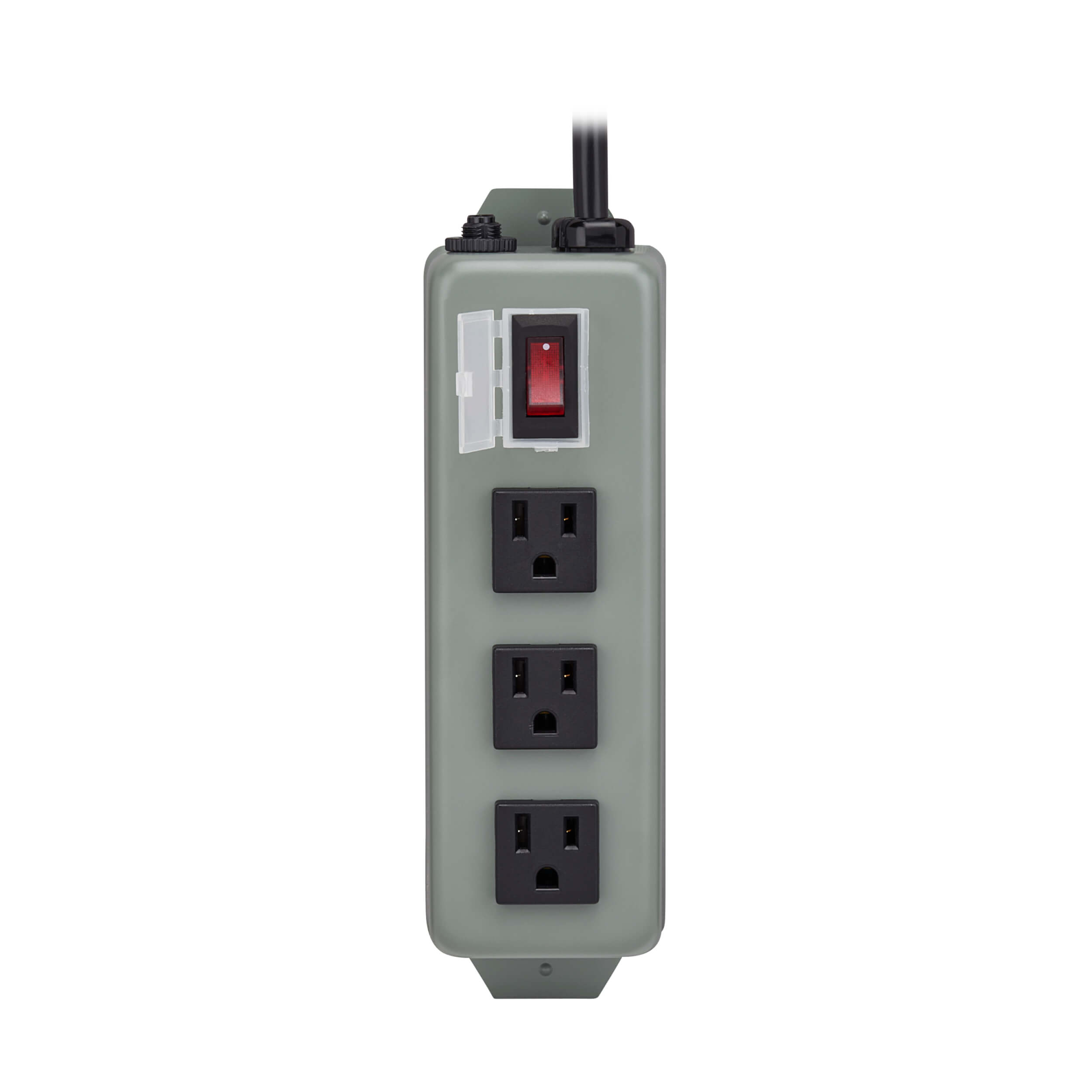 Waber Industrial Power Strip, 3-Outlet, 6 ft. Cord, 5-15P, Switch Guard ...