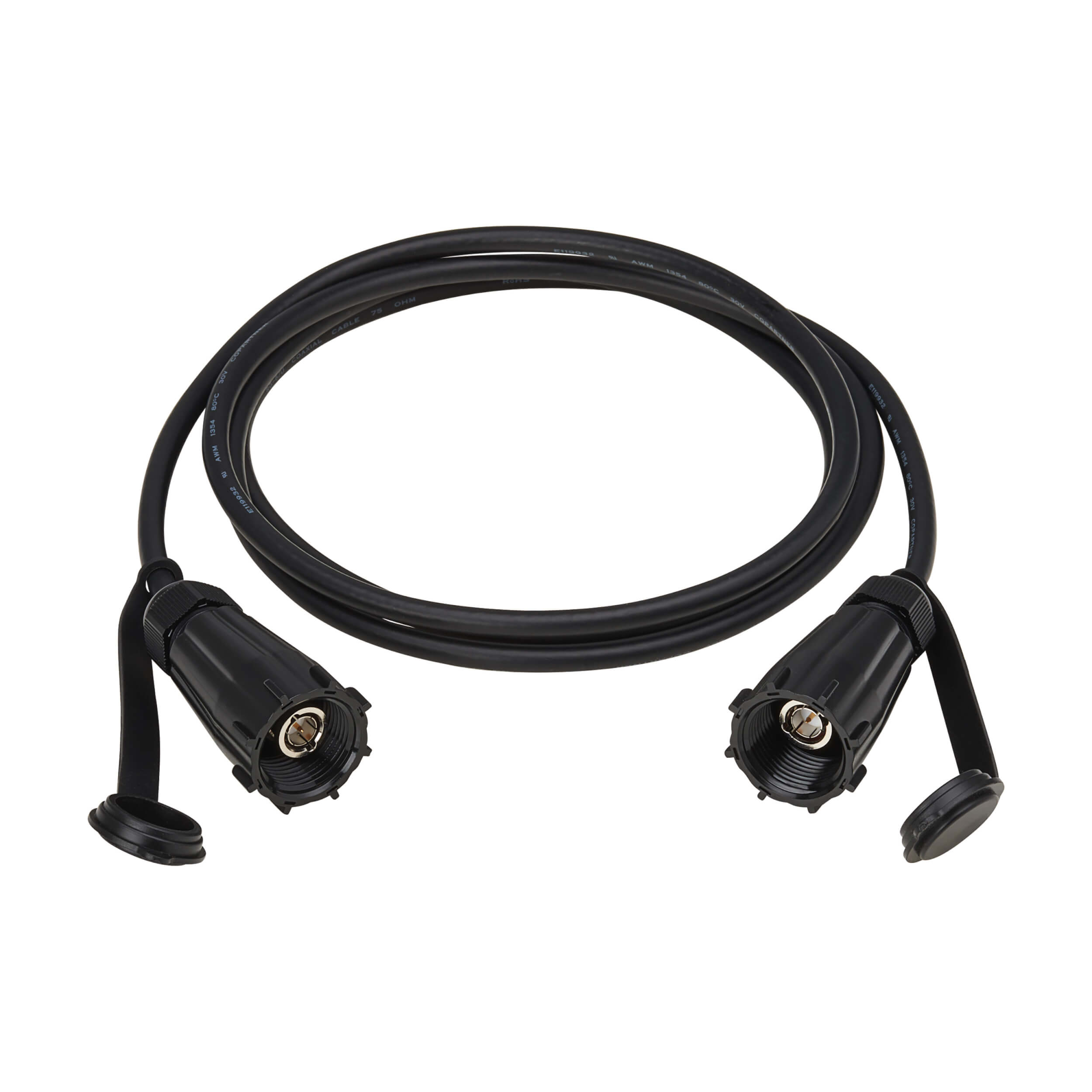 Rigid Industrial RF Coaxial Cable, BNC Connectors, 10ft, IP68 | Eaton