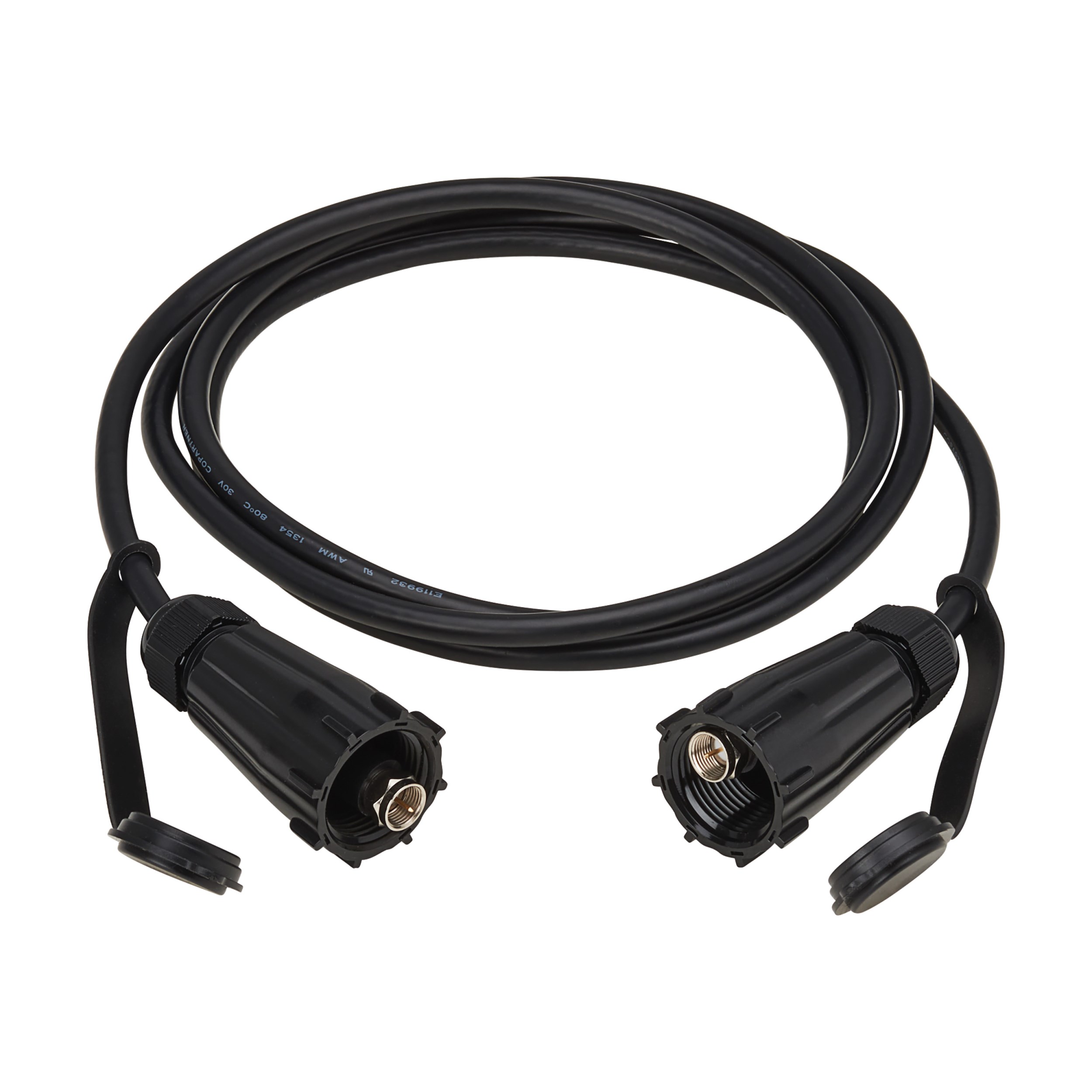 Rigid Industrial RF Coaxial Cable, F-Type Connectors, 10ft, IP68 | Eaton