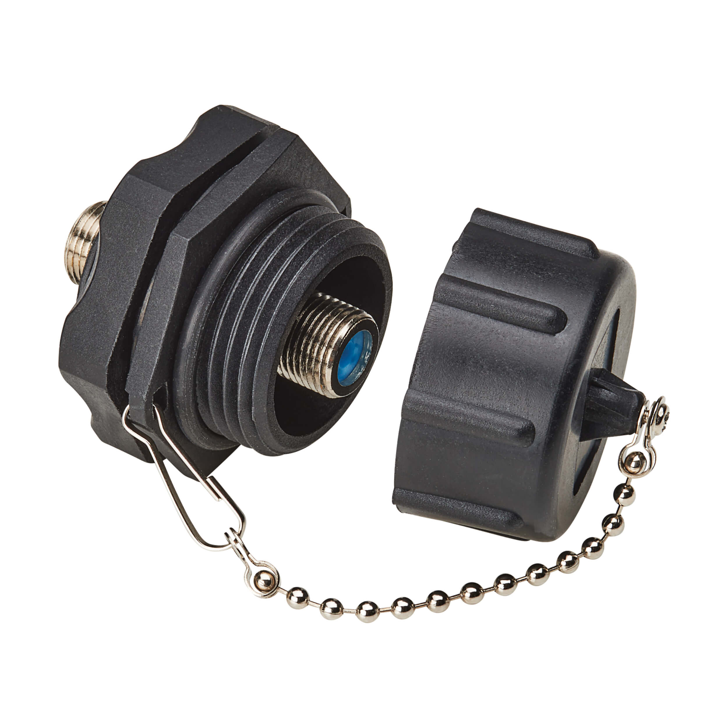 Rigid Industrial F-Type Female Adapter, IP68, Black | Eaton