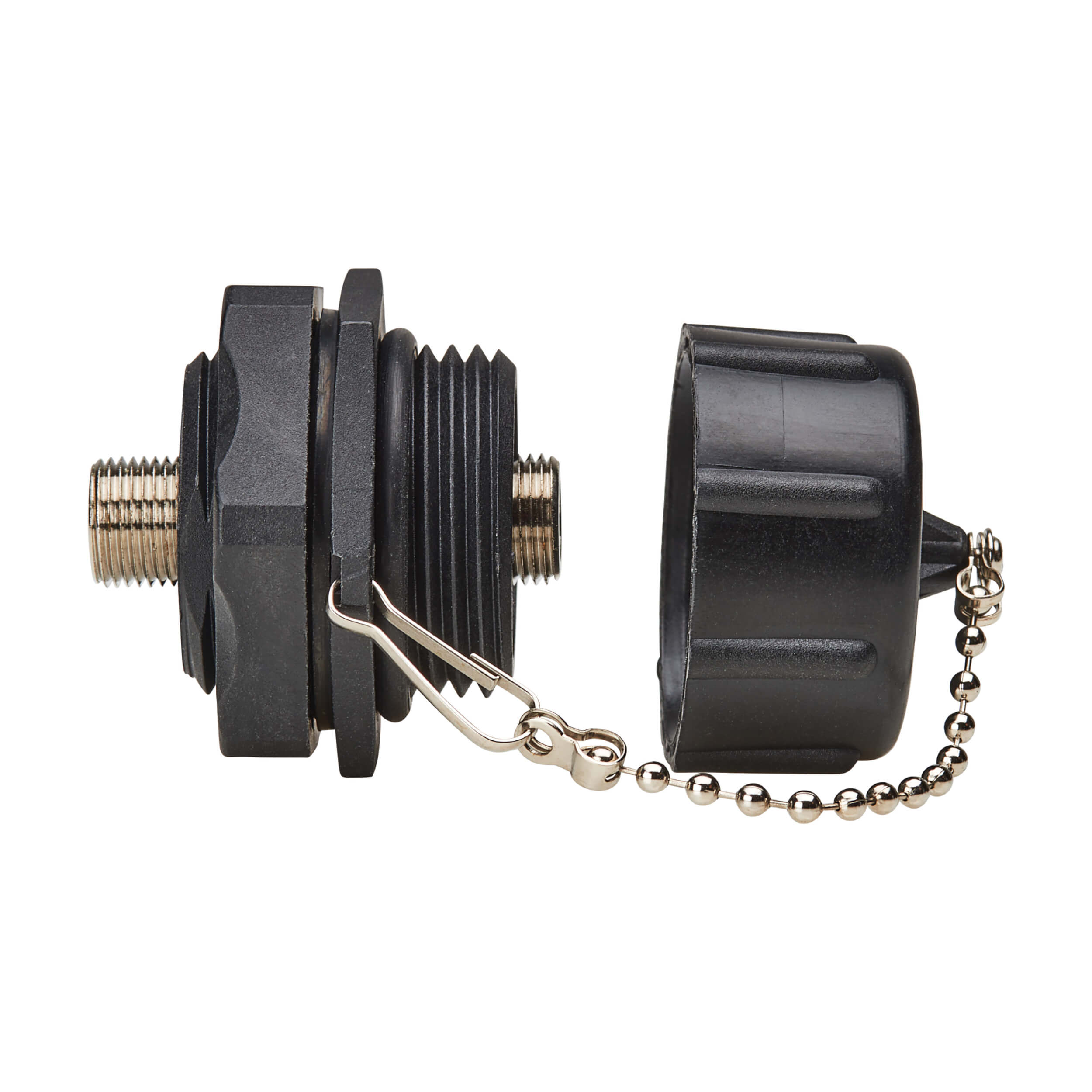 Rigid Industrial F-Type Female Adapter, IP68, Black | Eaton