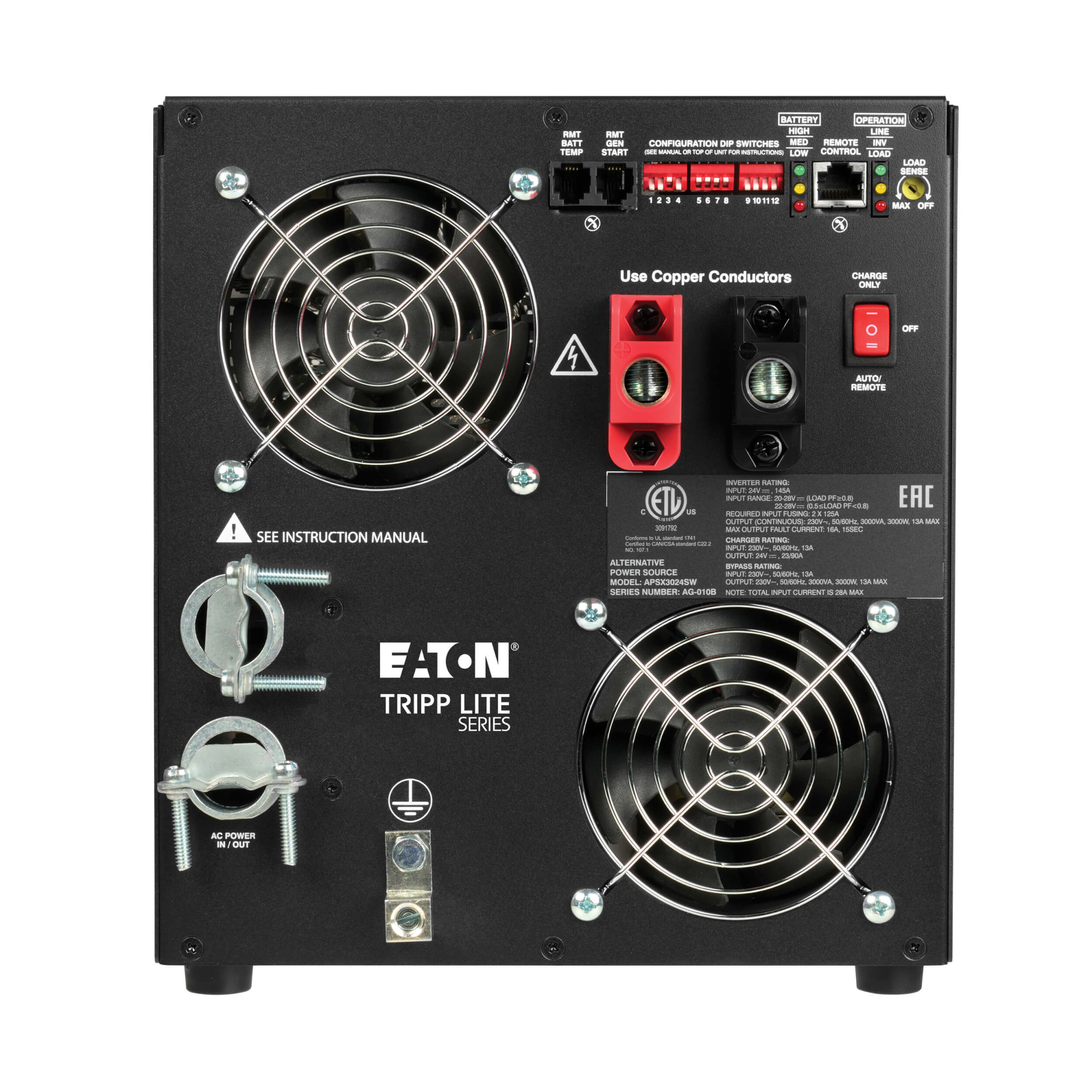 3000W APS X Series 24VDC 230V Inverter/Charger with Pure Sine-Wave ...