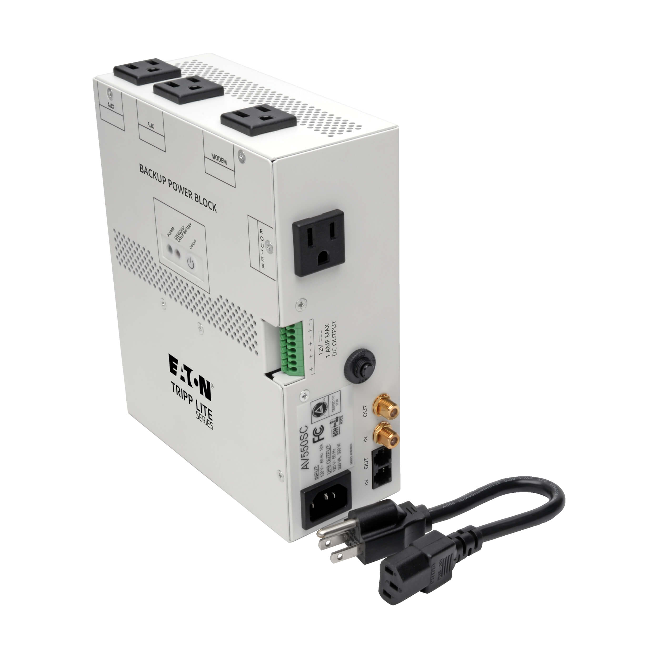 550VA Audio/Video Backup Power Block - Exclusive UPS Protection for ...