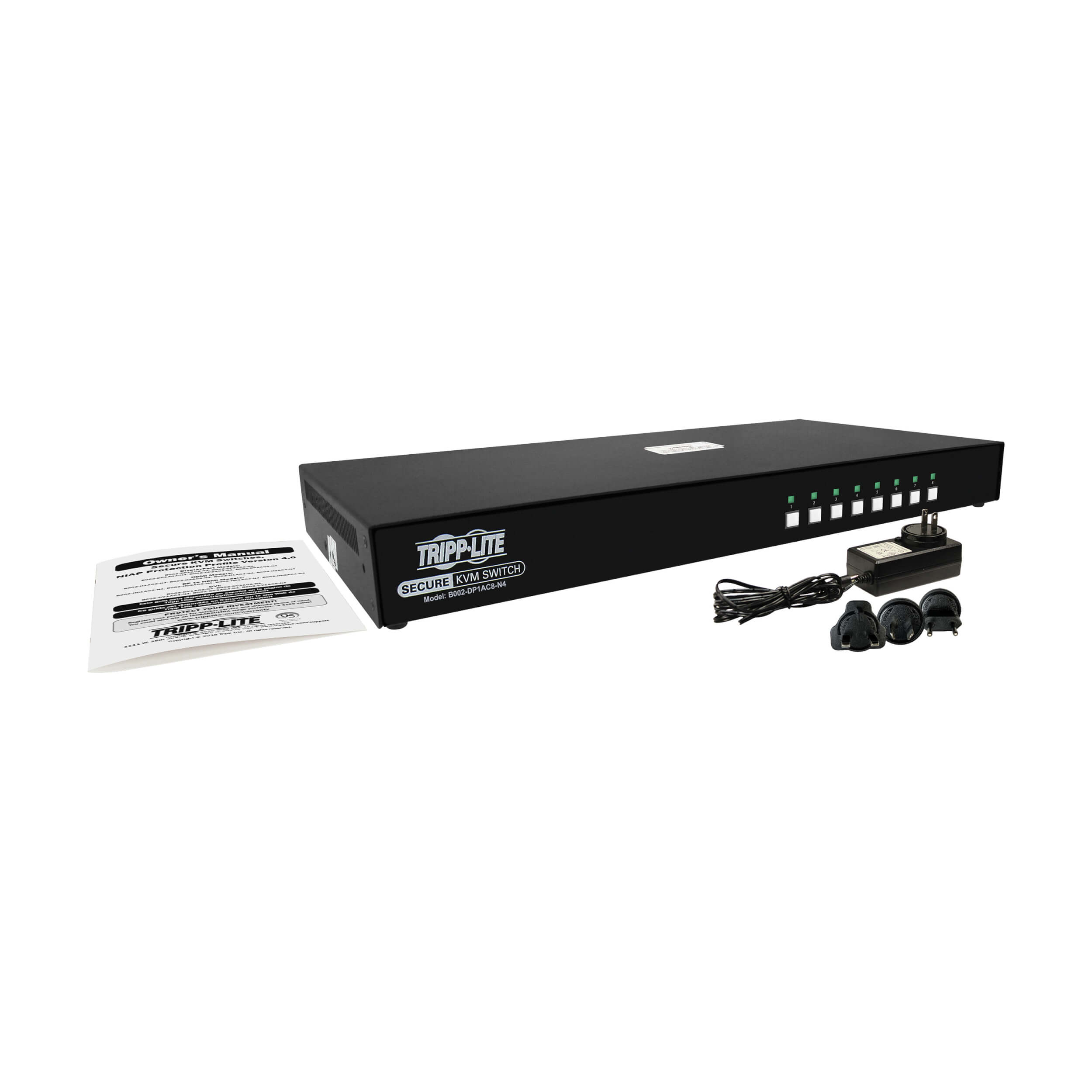 Secure KVM Switch, 8-Port, Single Head, 4K DisplayPort, CAC, NIAP | Eaton