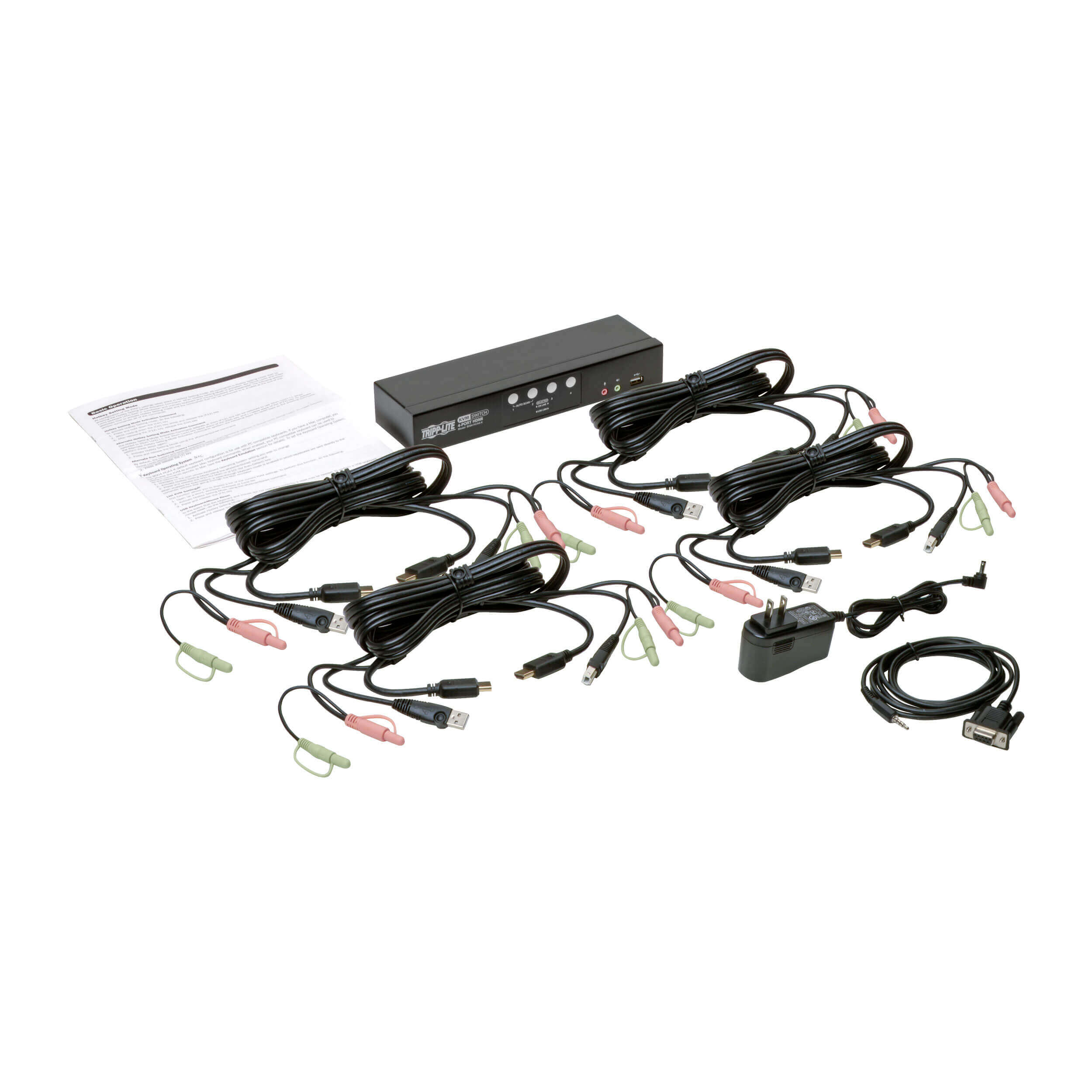 4-Port HDMI USB KVM Switch, Audio, Video, USB Sharing | Eaton