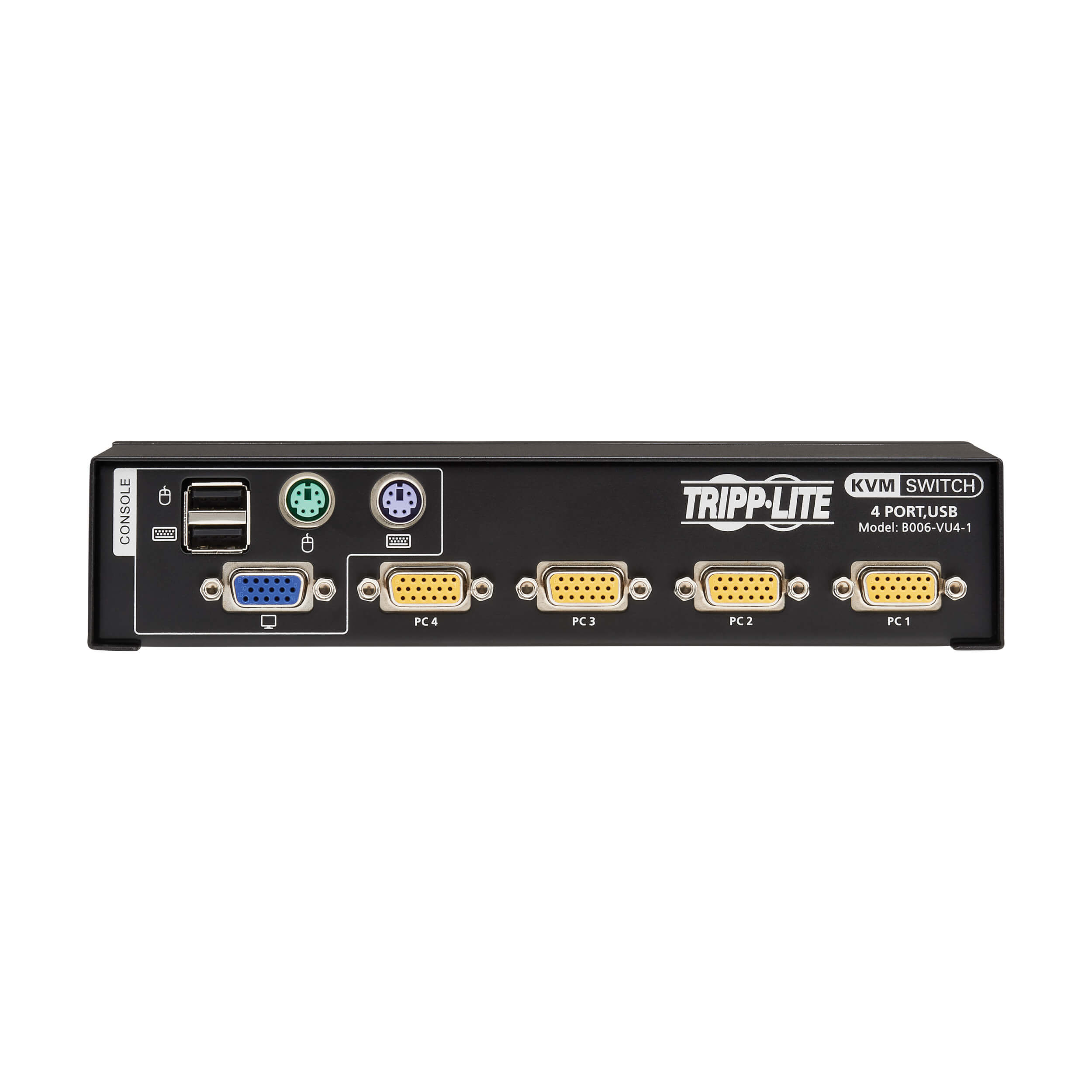 4-Port VGA KVM, USB, PS/2, Keyboard, Mouse | Eaton