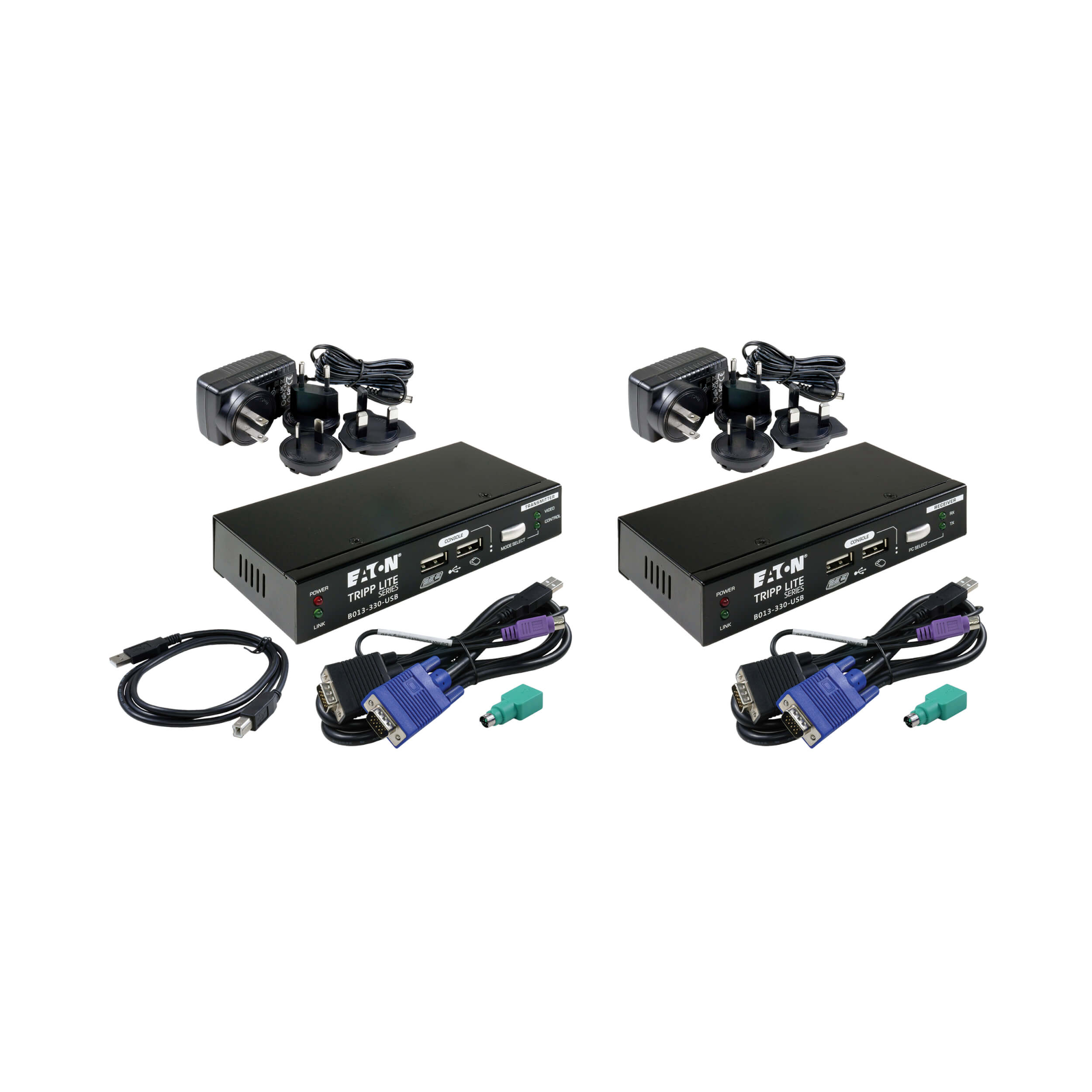 KVM Extender Kit over Cat5, VGA, USB, 1080p, 330ft | Eaton
