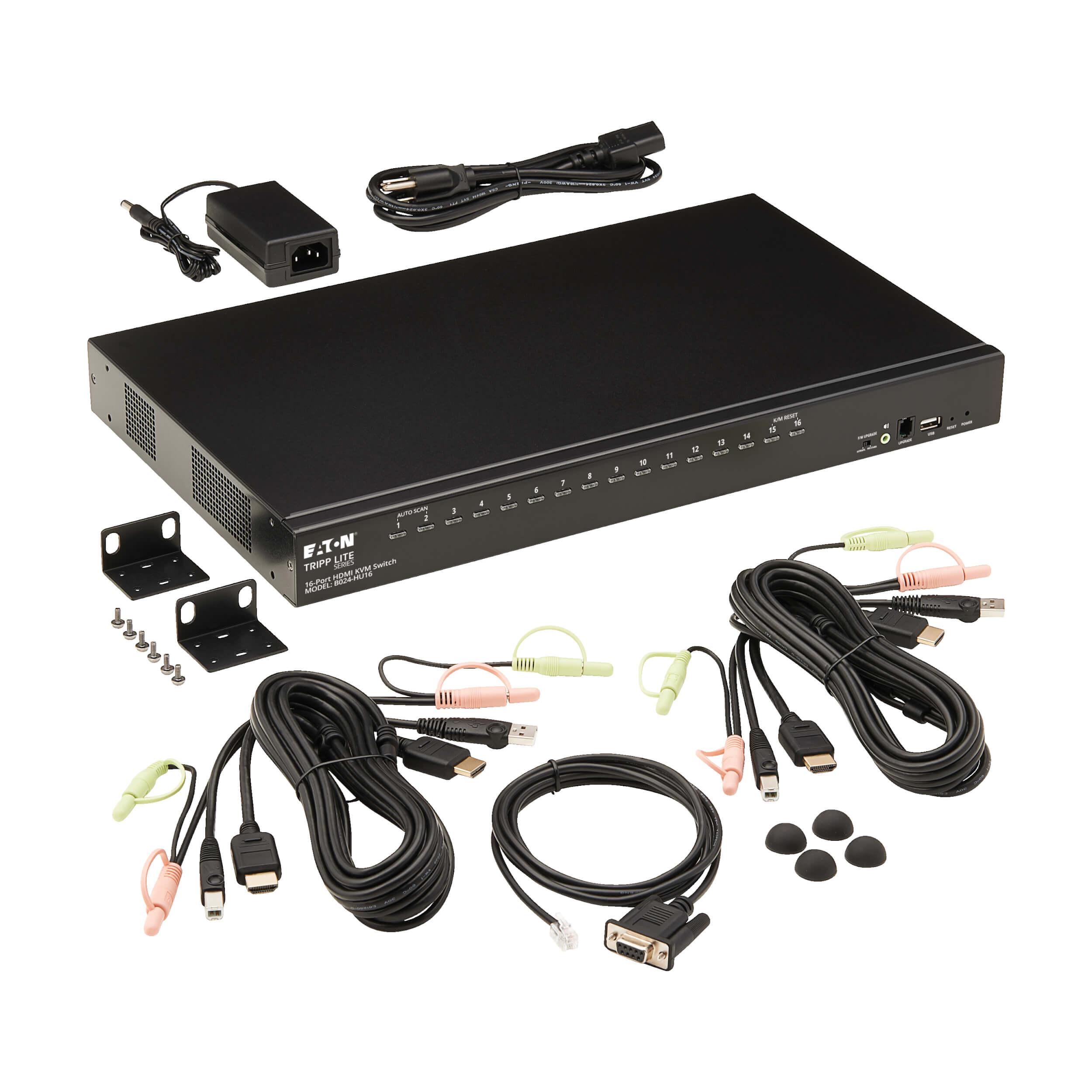 16-Port Rack Mount HDMI/USB KVM Switch, 1U | Eaton