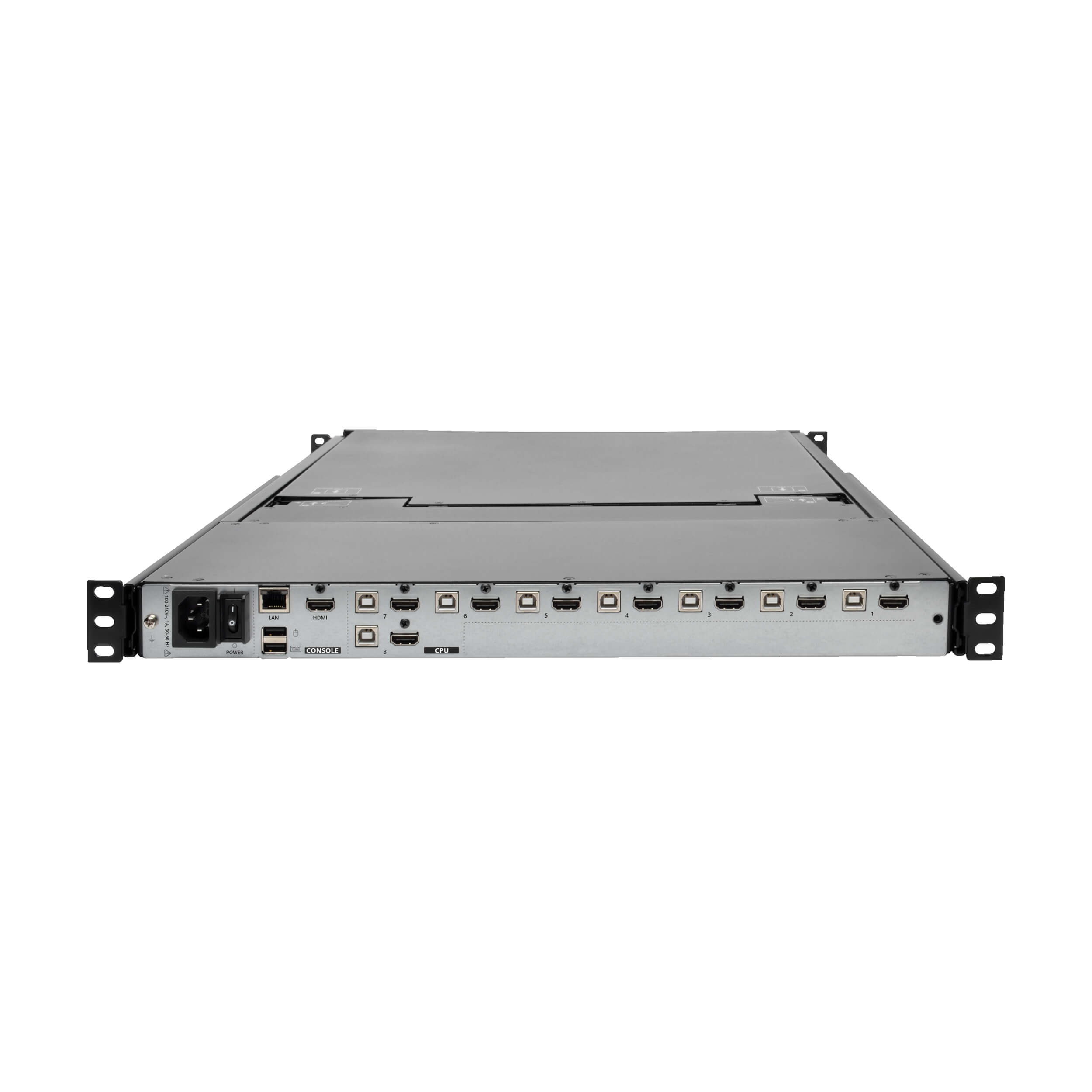 8-Port 1U Console HDMI KVM Switch with 17 in. LCD, IP Remote Access ...