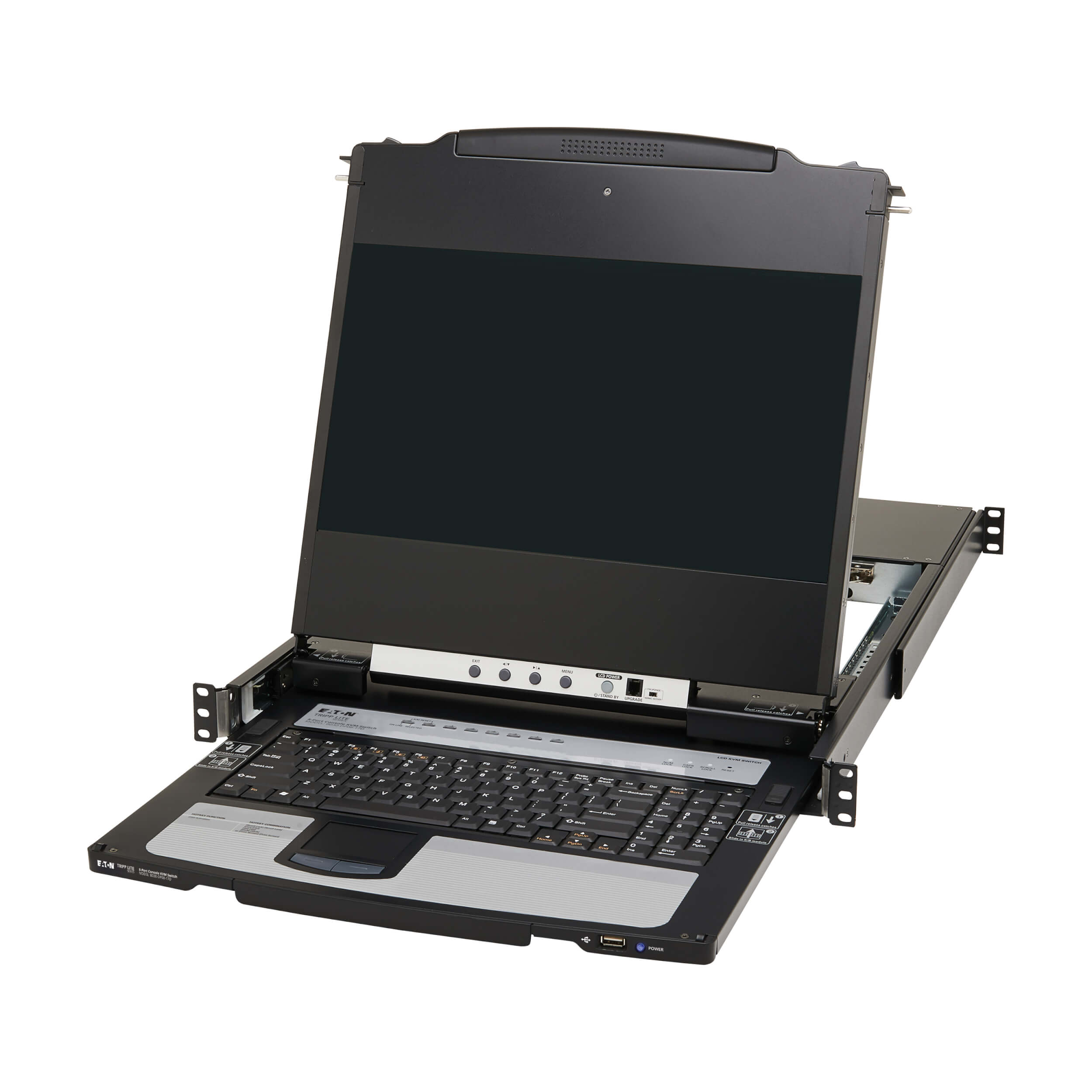 8-Port KVM Switch Console, DisplayPort , 17 in. LCD, 1U | Eaton