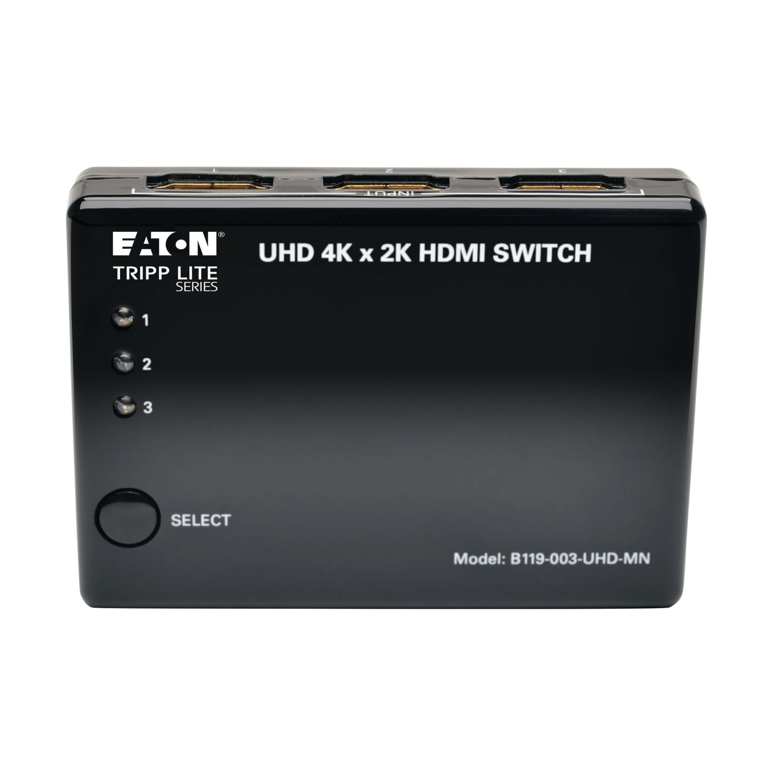 3-Port HDMI Mini Switch, Remote Control, 4K, 3D, HDCP 1.4, EDID | Eaton