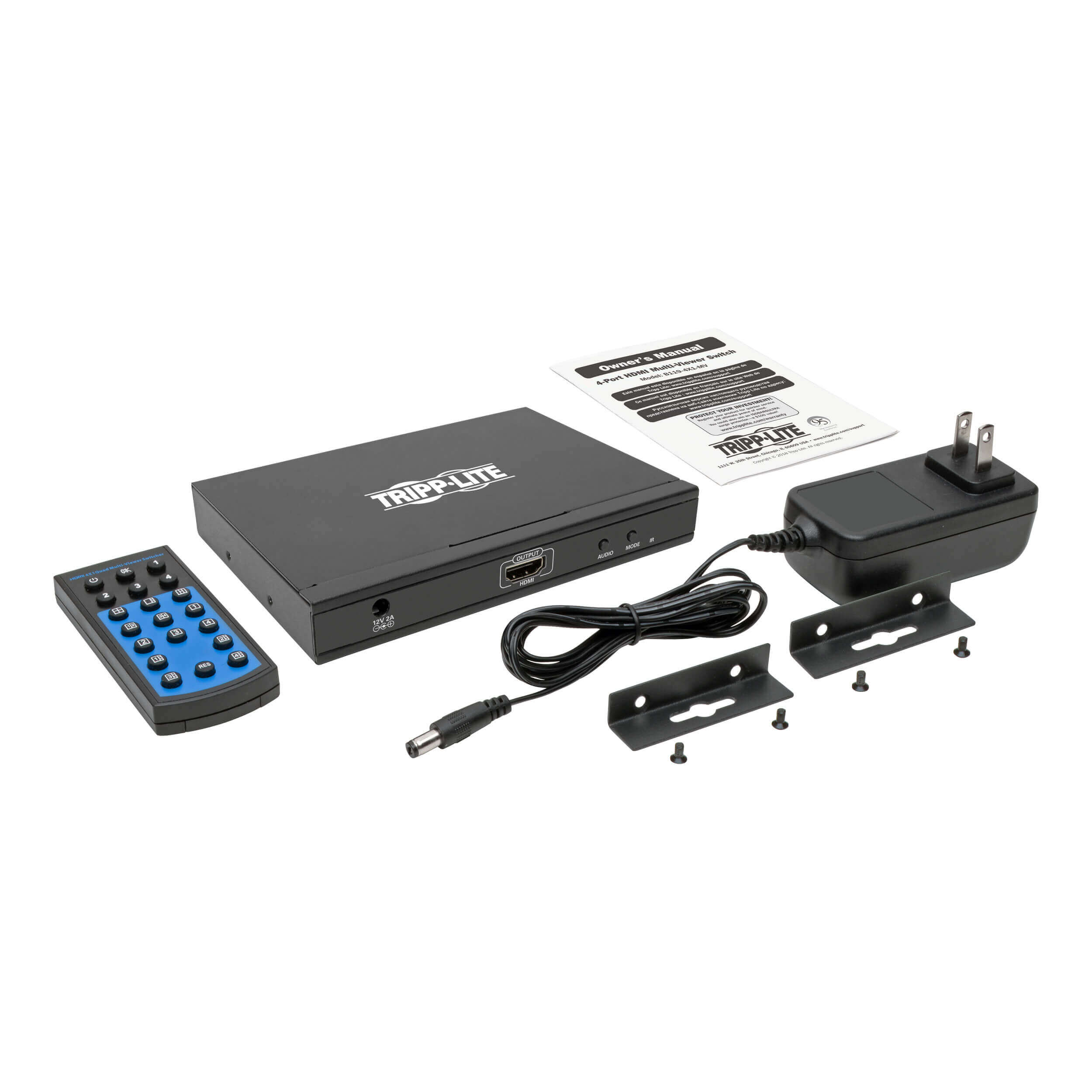 HDMI Multiviewer Switch, 4-Port, Built-in IR | Eaton