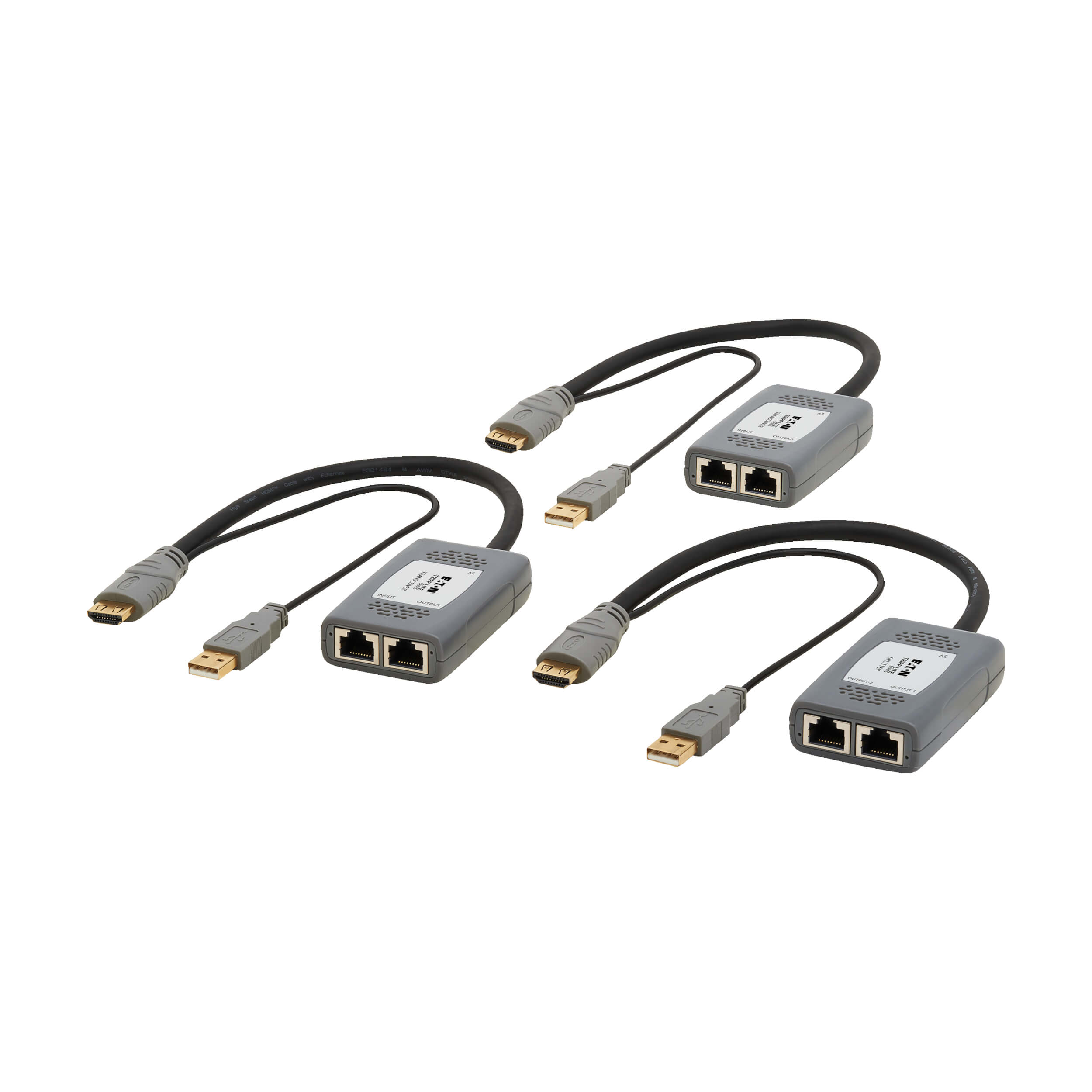 2-Port HDMI over Cat6 Extender, 4K 60Hz, HDR, PoC, 230ft | Eaton