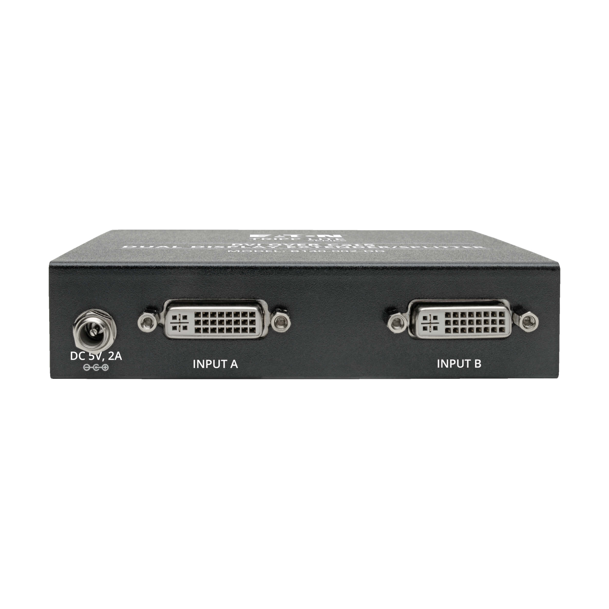 2-Port DVI over Cat5 Cat6 Splitter Extender, Dual-Display DVI-D | Eaton