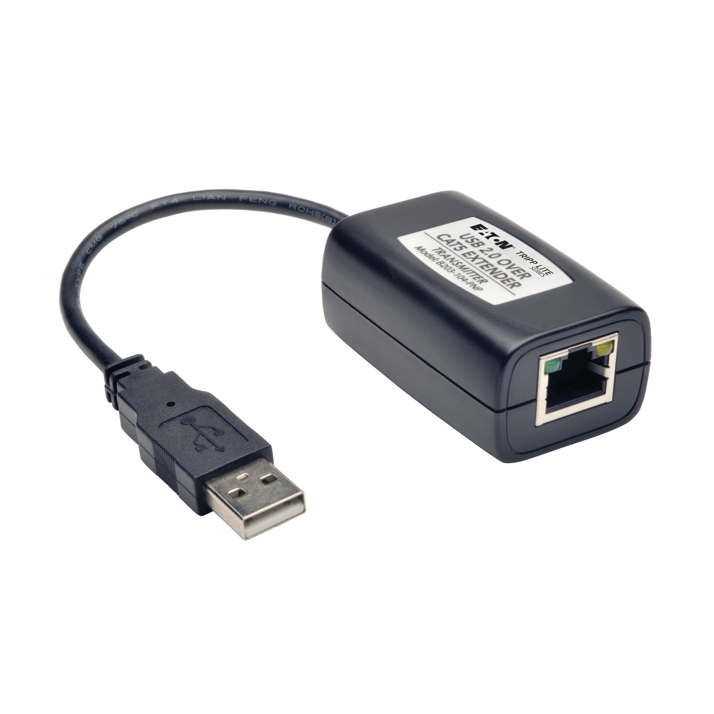 4-Port Plug-and-Play USB 2.0 over Cat5 Cat6 Extender Kit | Eaton