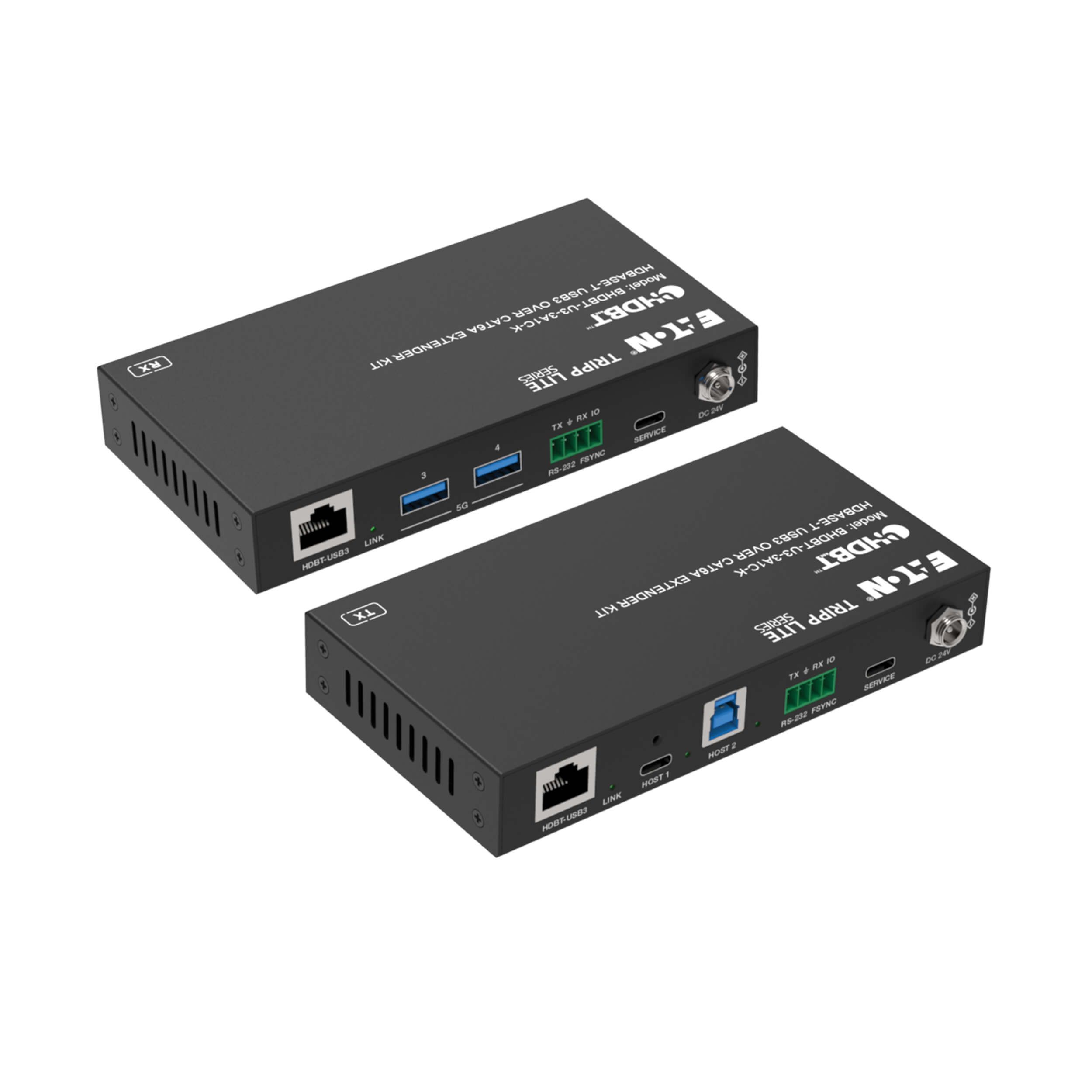 HDBase-T USB3 over Cat6a Extender, Dual Host Switching, 328ft | Eaton