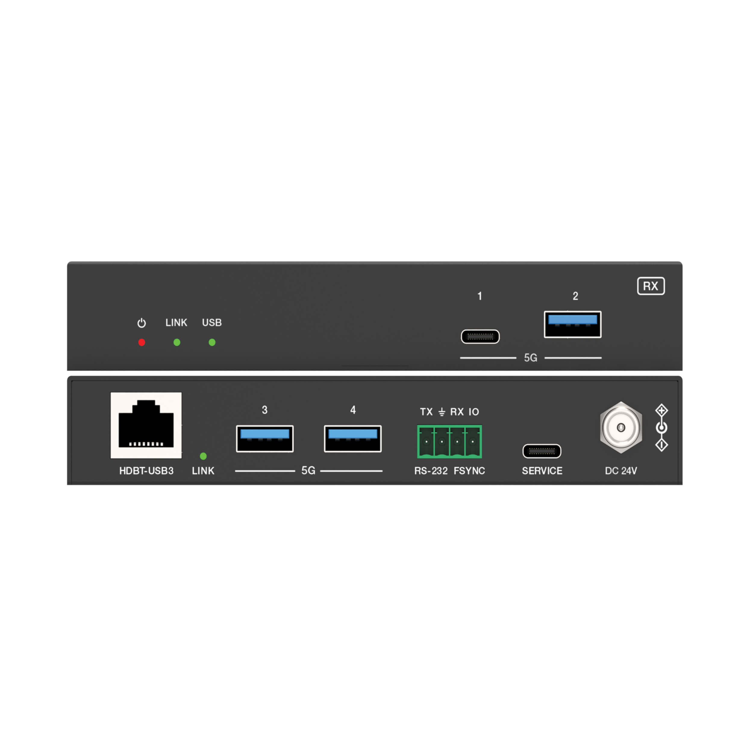 HDBase-T USB3 over Cat6a Extender, Dual Host Switching, 328ft | Eaton
