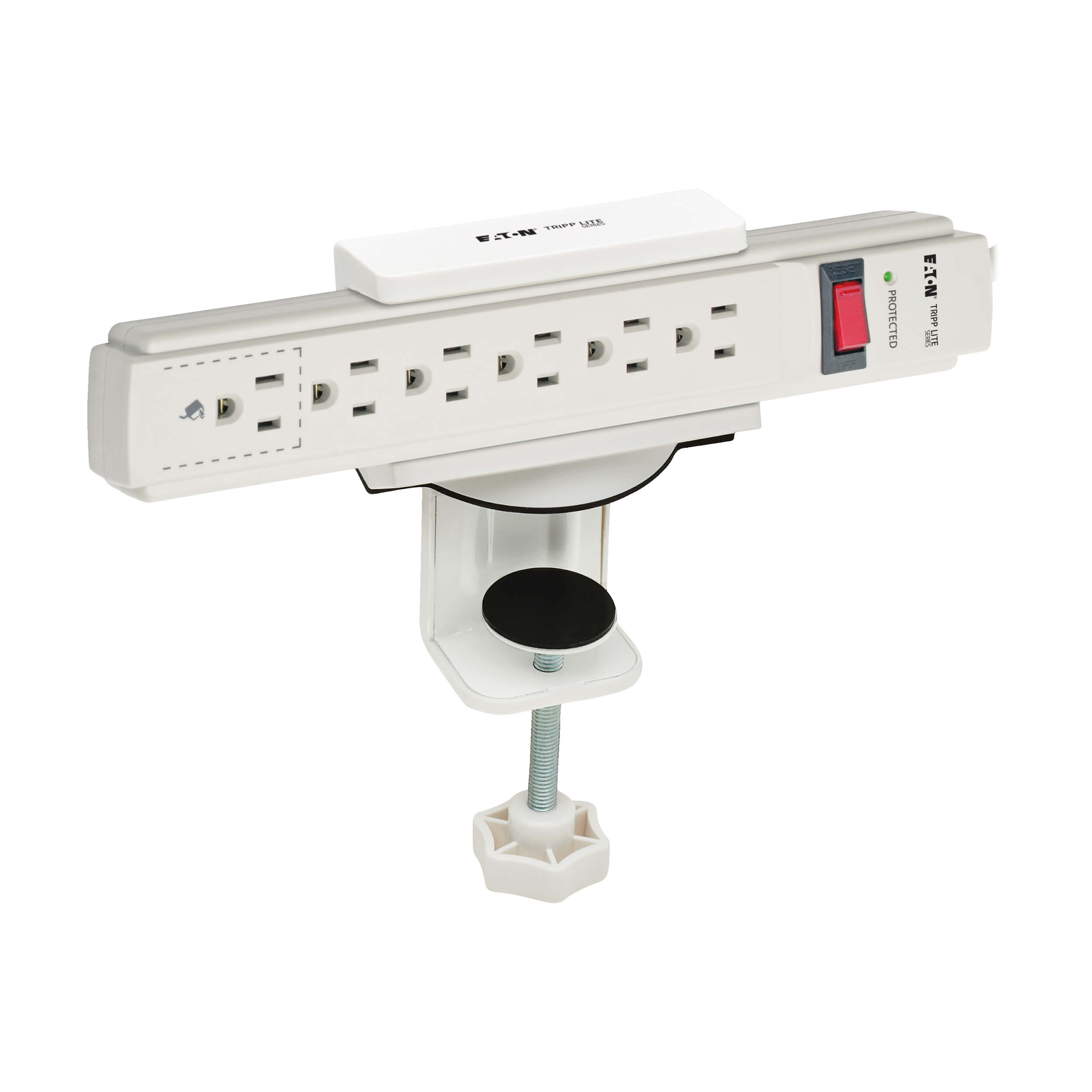Clamp-On Power Strip Holder, White | Eaton