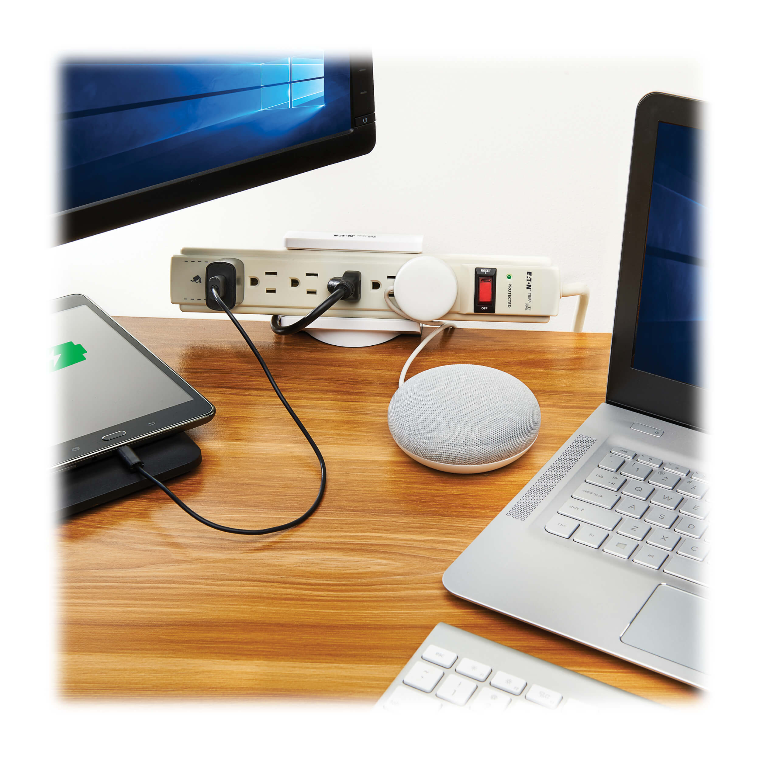 Clamp-On Power Strip Holder, White | Eaton