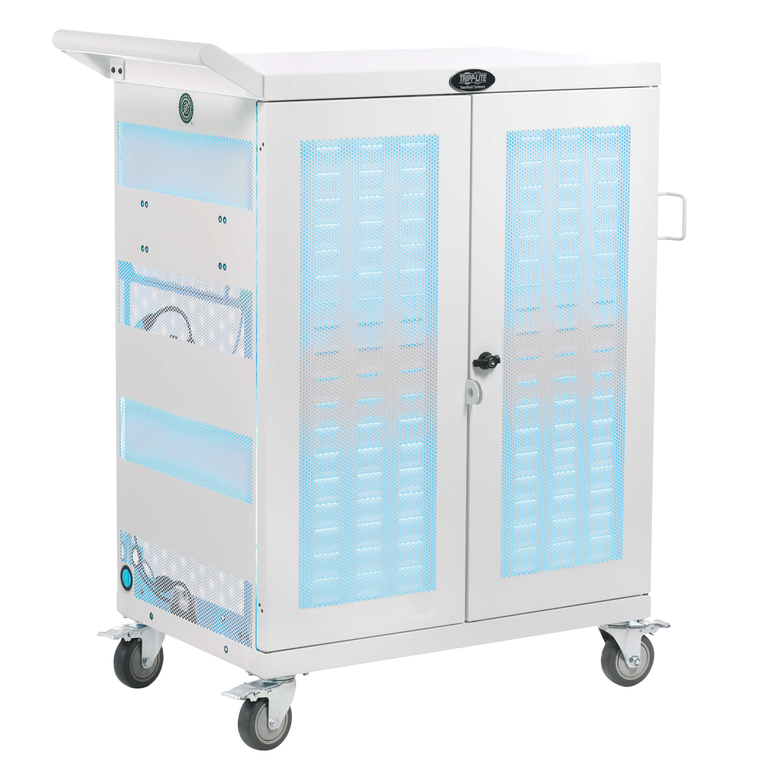 Multi-Device UV Charging Cart, 32 AC Outlets, Hospital Grade ...