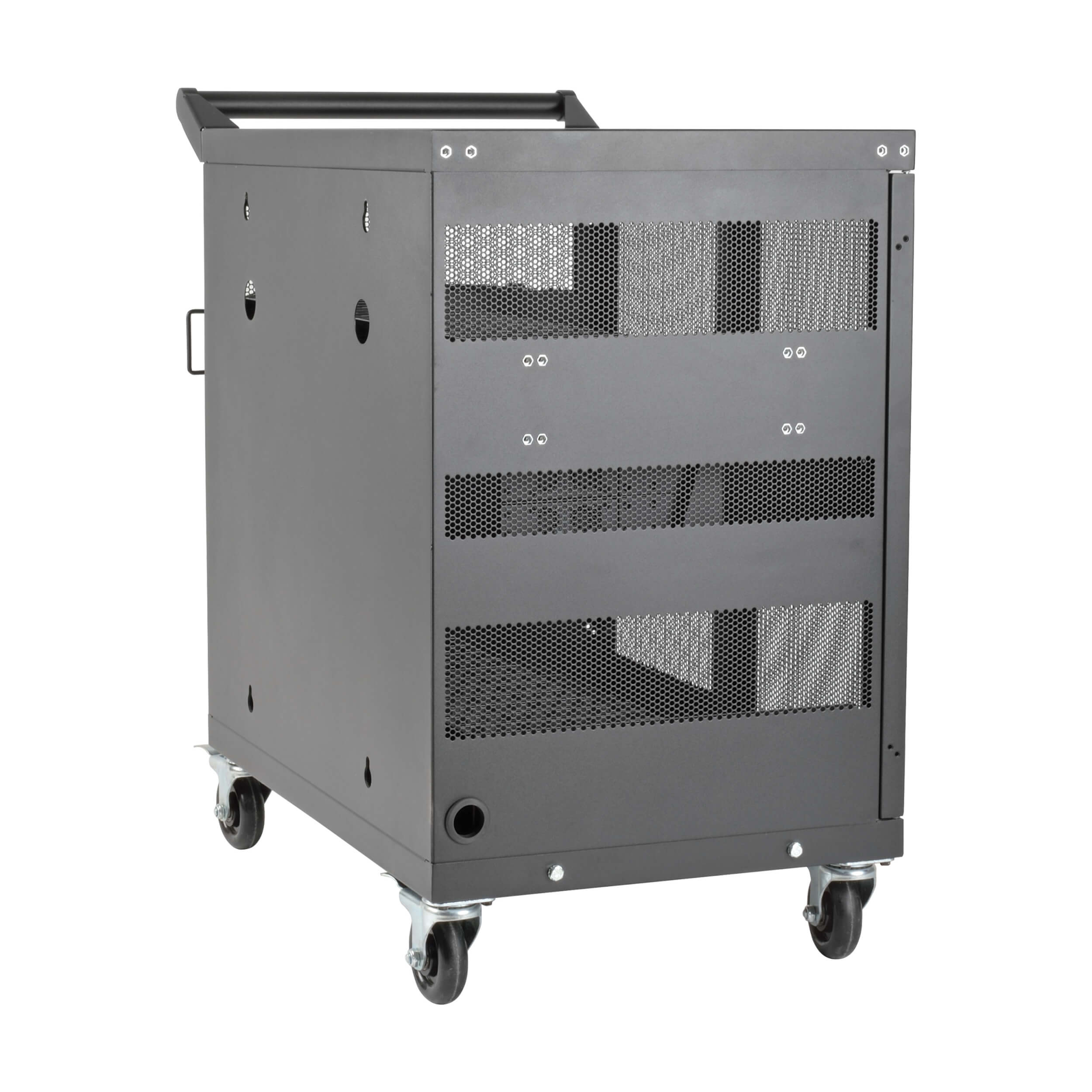 Multi-Device Charging Cart, 32 USB Ports, iPad, Tablets, 120V, Black ...