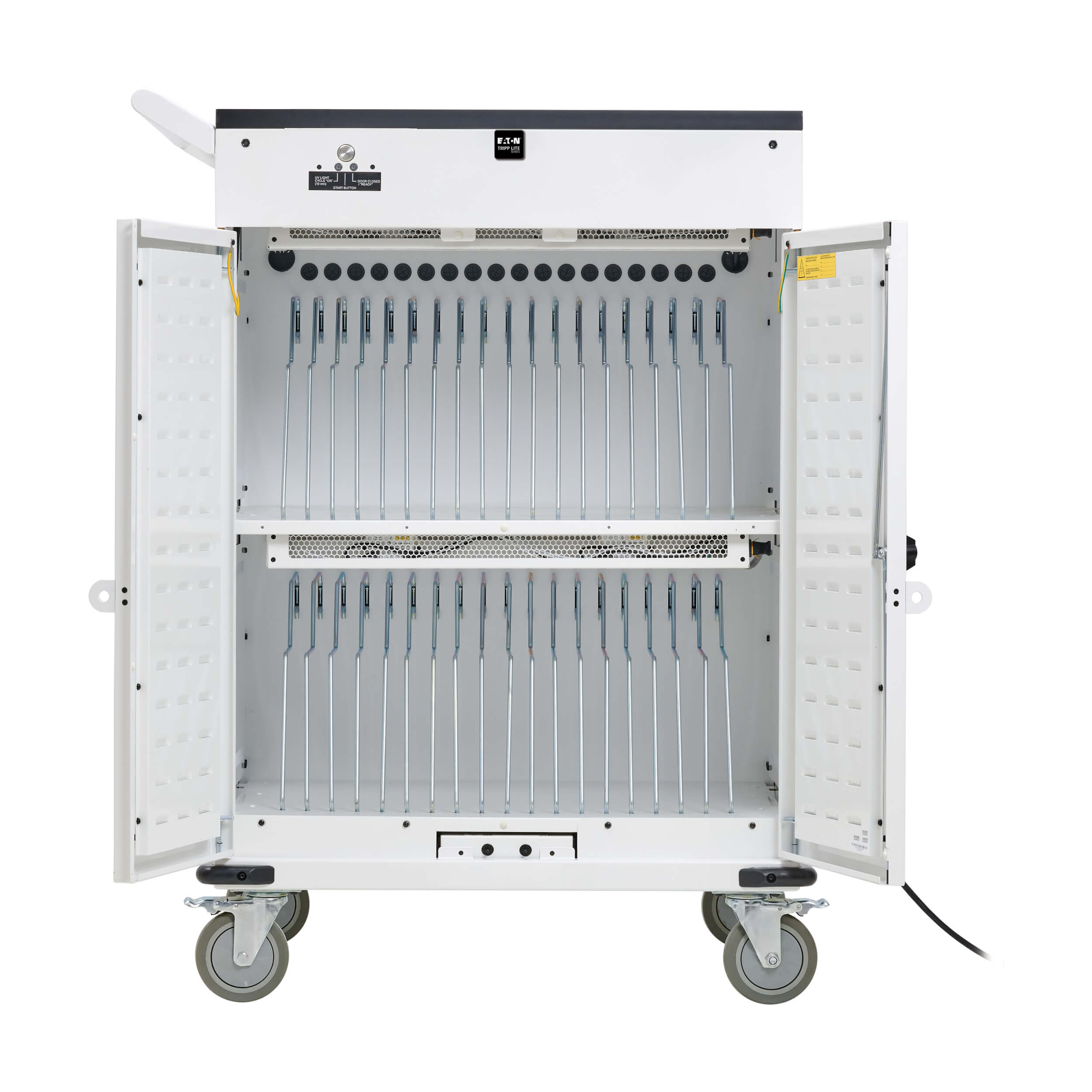 36-Device Mobile Charging Cart, 120V, UV Sanitation | Eaton