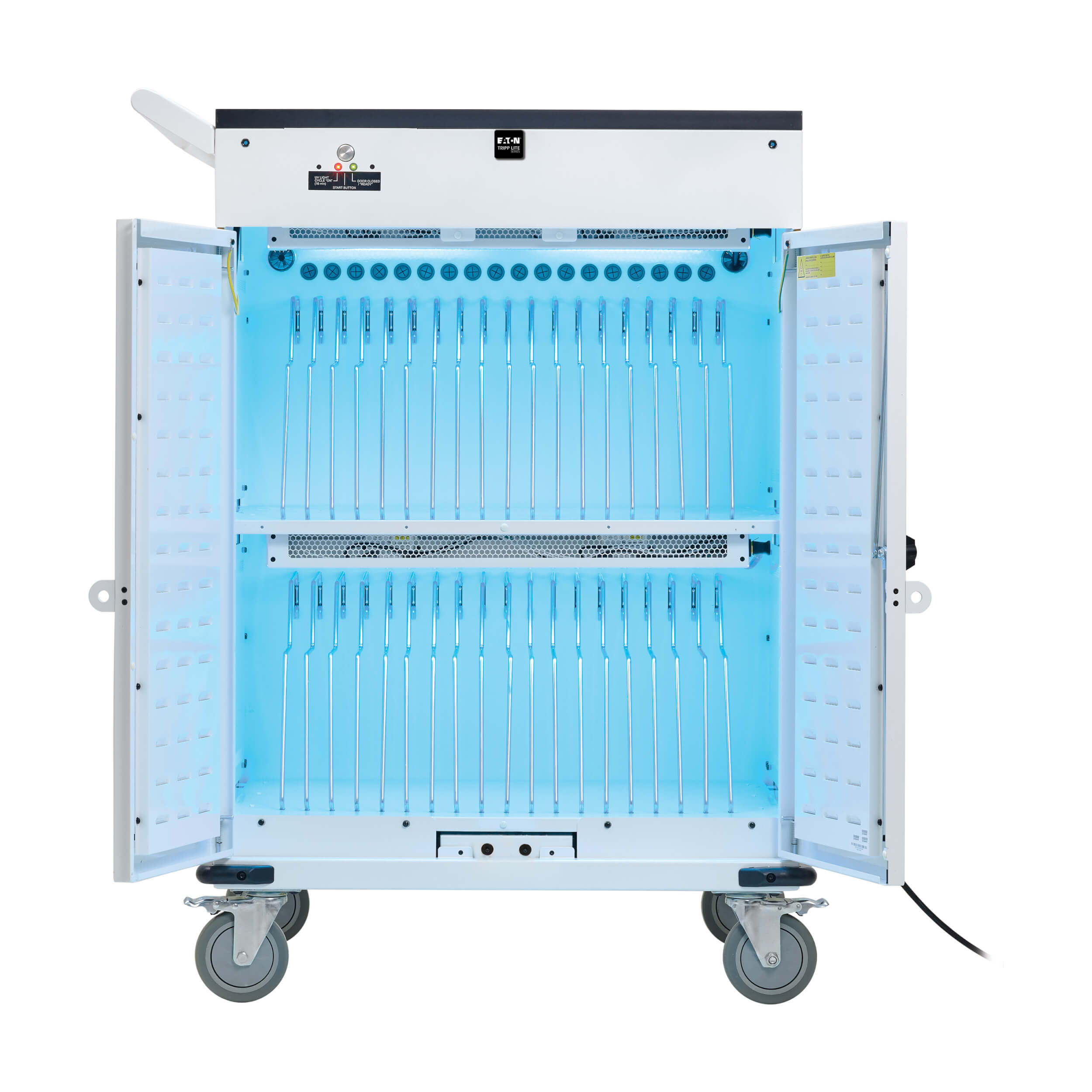 36-Device Mobile Charging Cart, 120V, UV Sanitation | Eaton