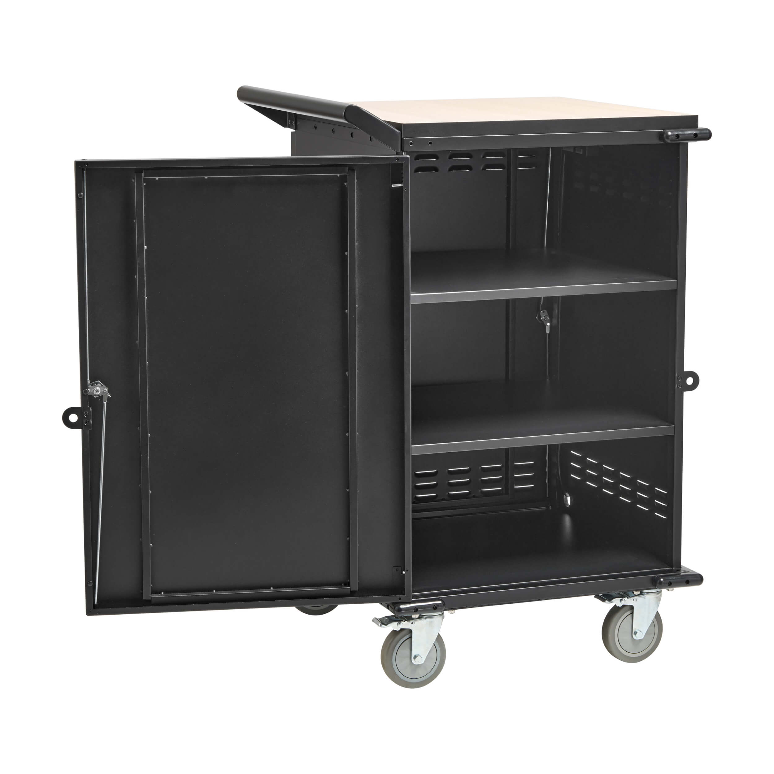 Mobile Device Storage Cart, Locking, Steel Construction | Eaton