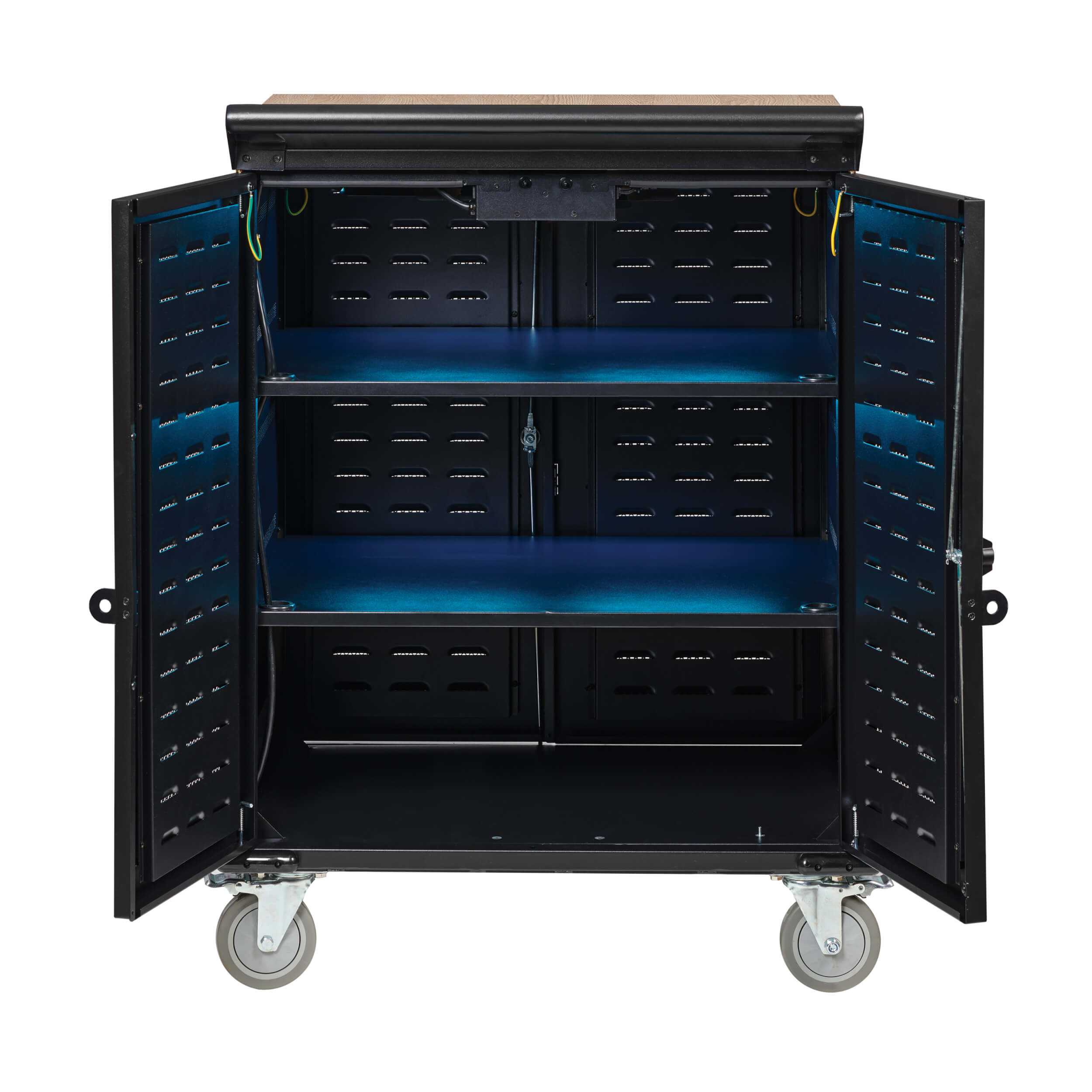 Extra Large, Secure Sanitizing Storage Cart for Mobile Devices, AV | Eaton
