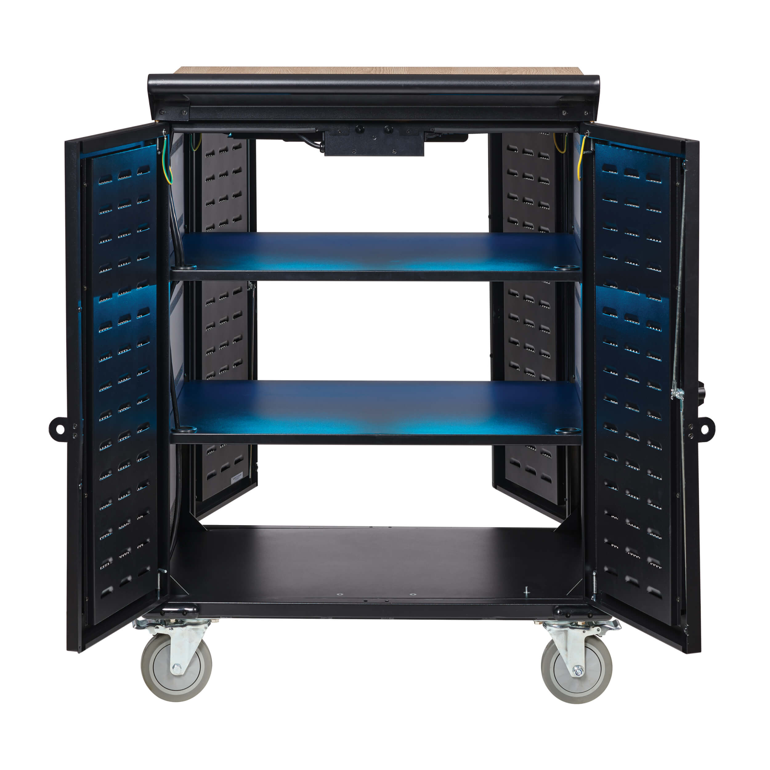 Extra Large, Secure Sanitizing Storage Cart for Mobile Devices, AV | Eaton