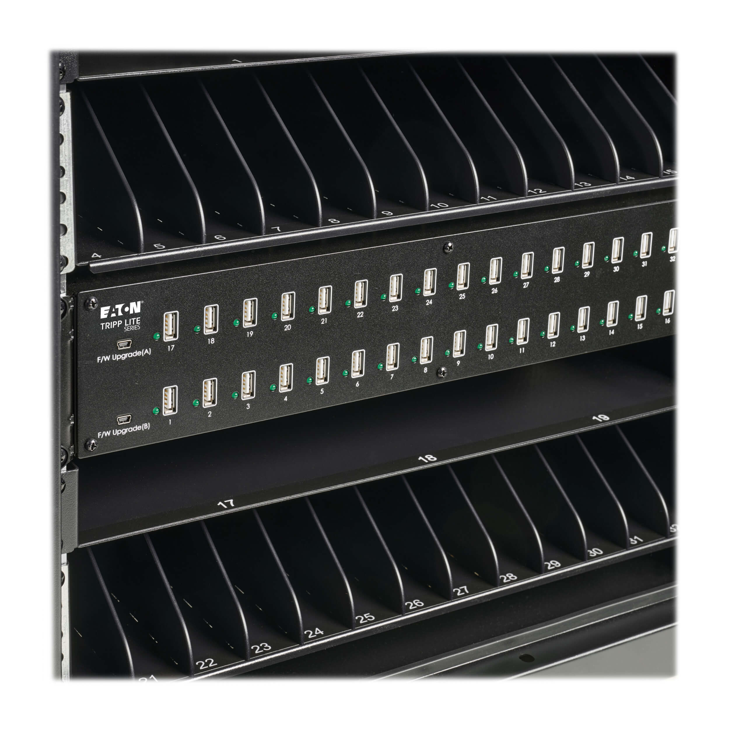 Locking Phone Charging Station, 32 Zebra Devices, USB, 120V, 5-15P | Eaton