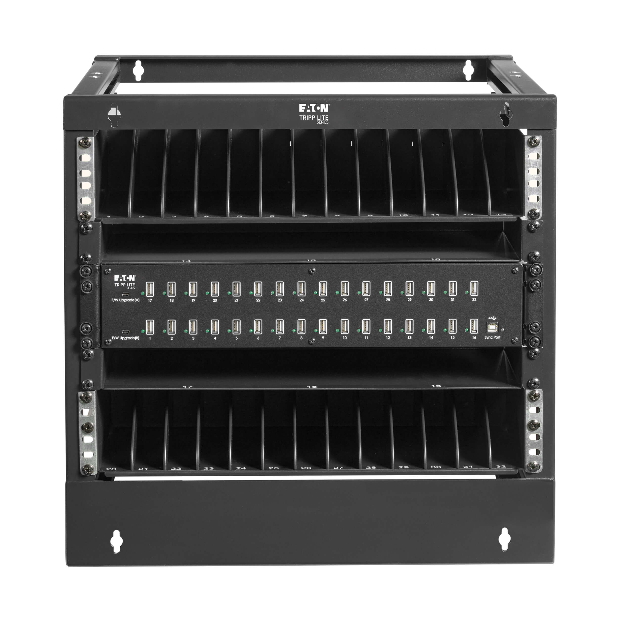 Open Frame Charging Station, 32 Zebra Devices, USB, 120V, 5-15P | Eaton