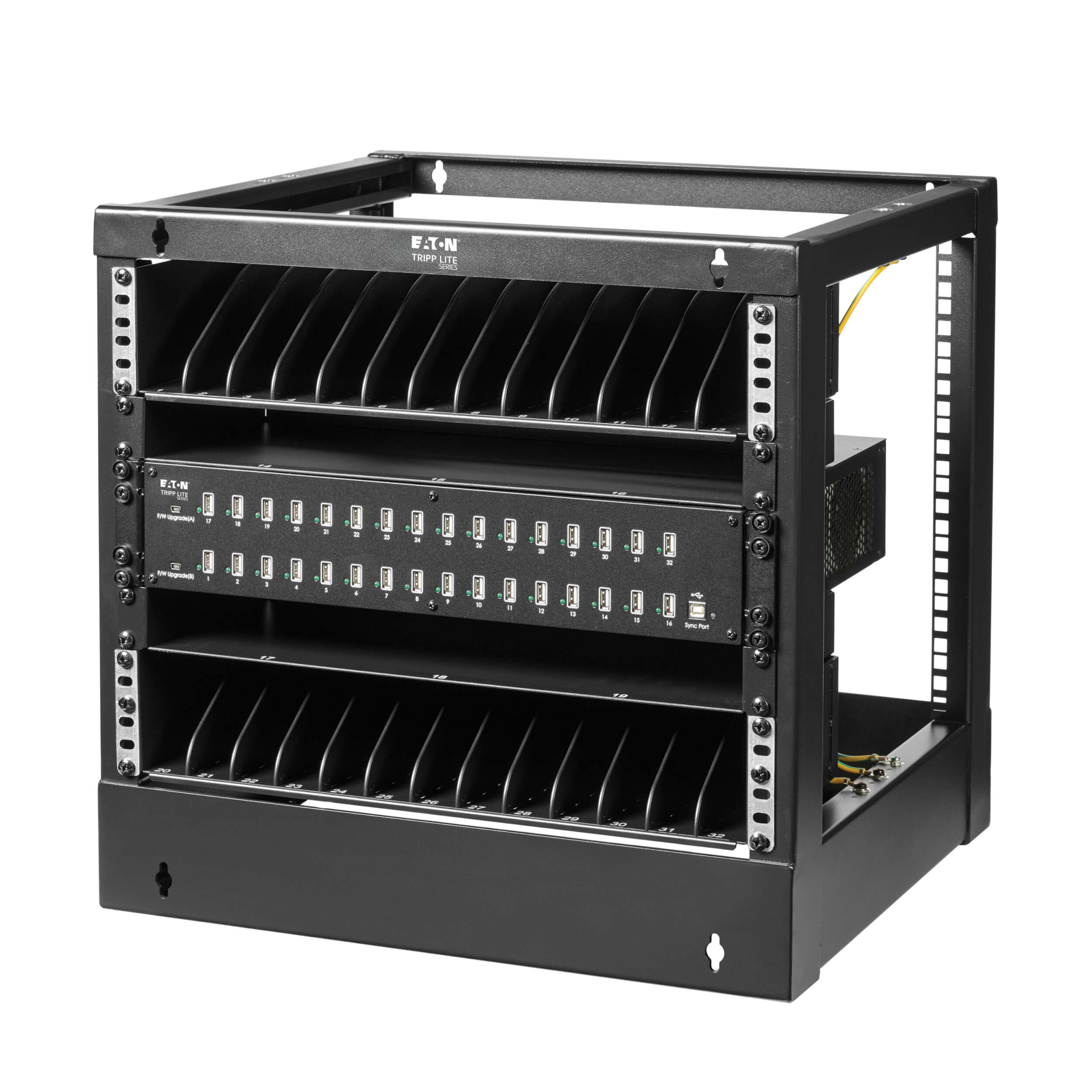 Open Frame Charging Station, 32 Zebra Devices, USB, 120V, 5-15P | Eaton