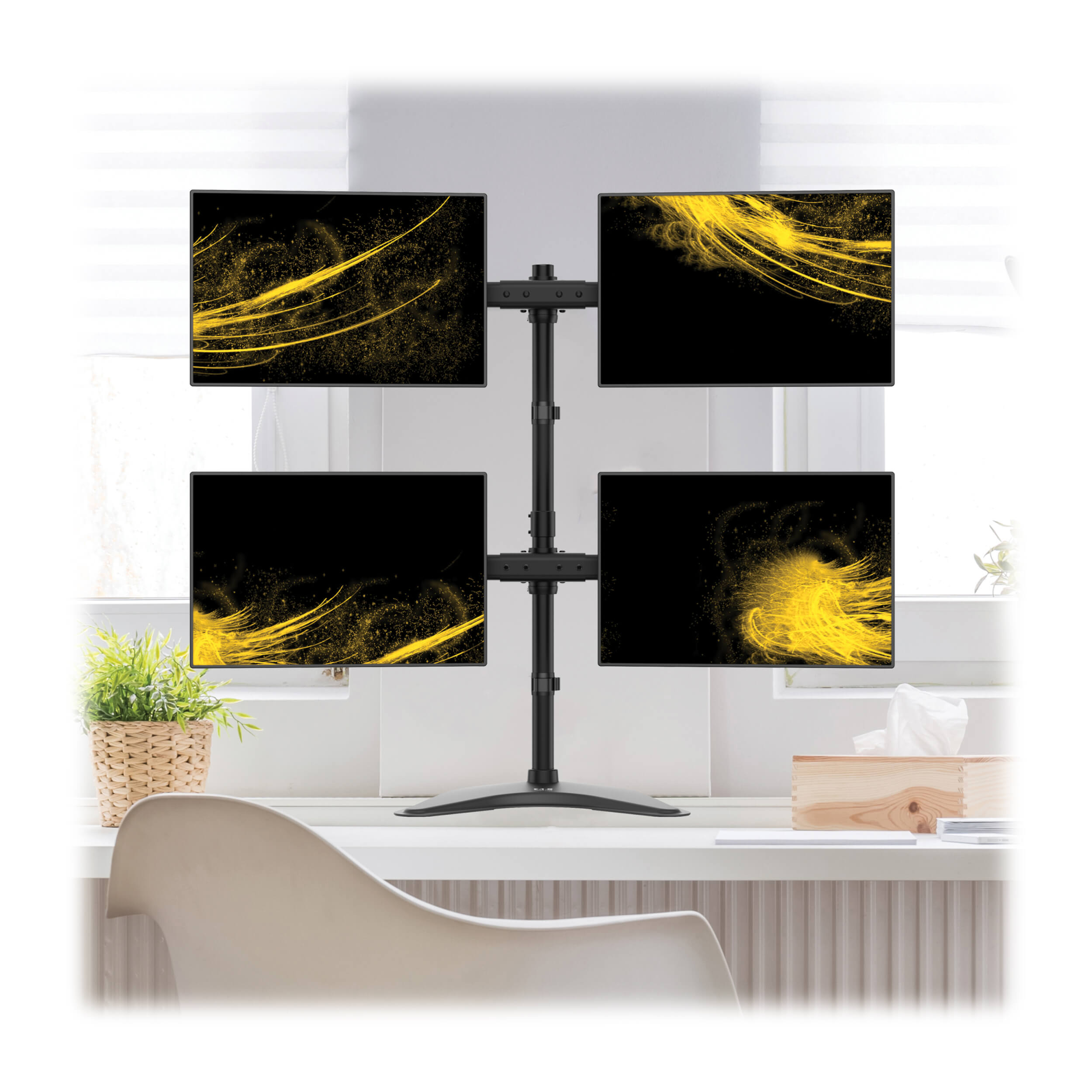 4 Monitor Stand for 13" to 27" Flat-Screen Displays | Eaton