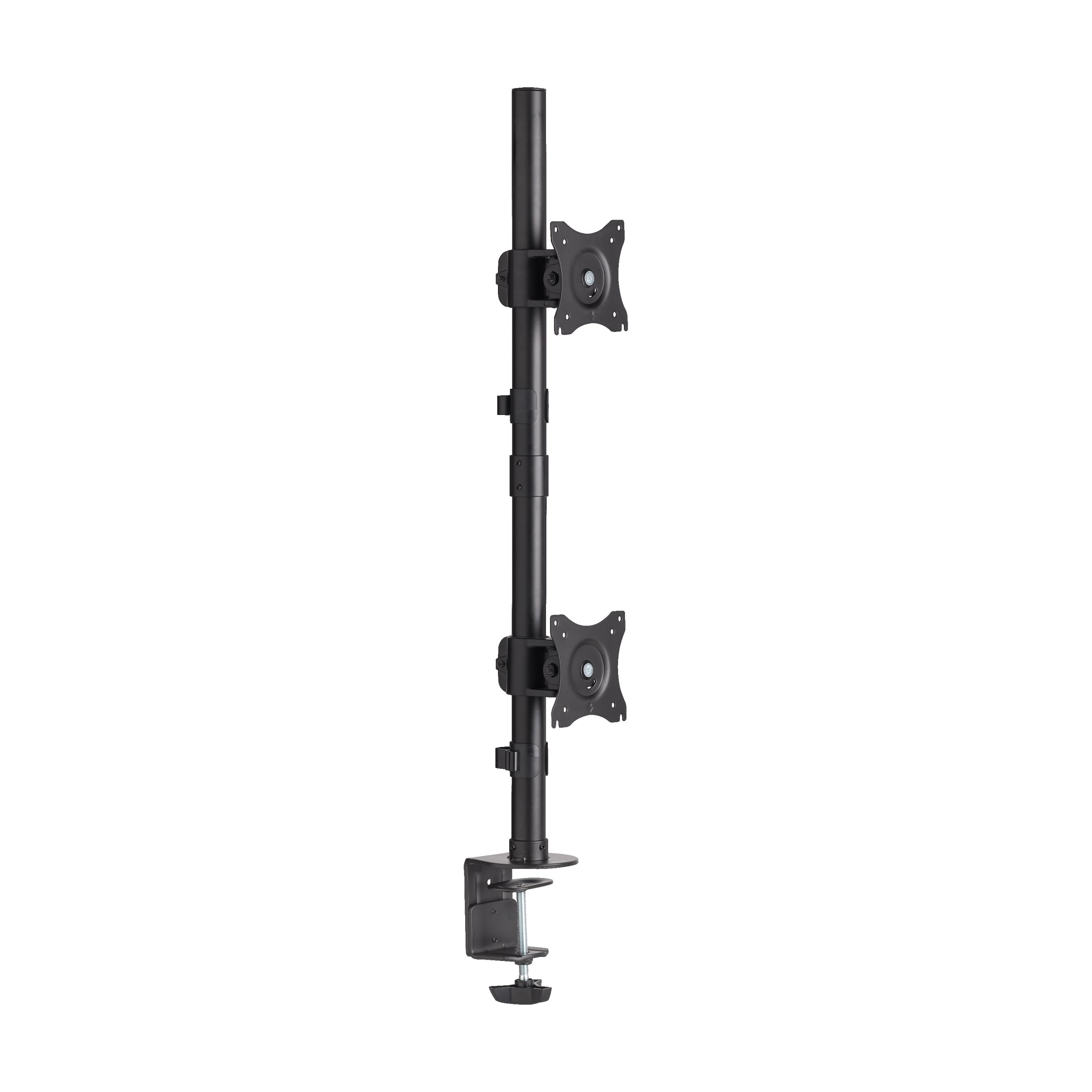 Dual Vertical Flat-Screen Desk Stand/Clamp Mount, 15 in. to 27 in. Flat ...