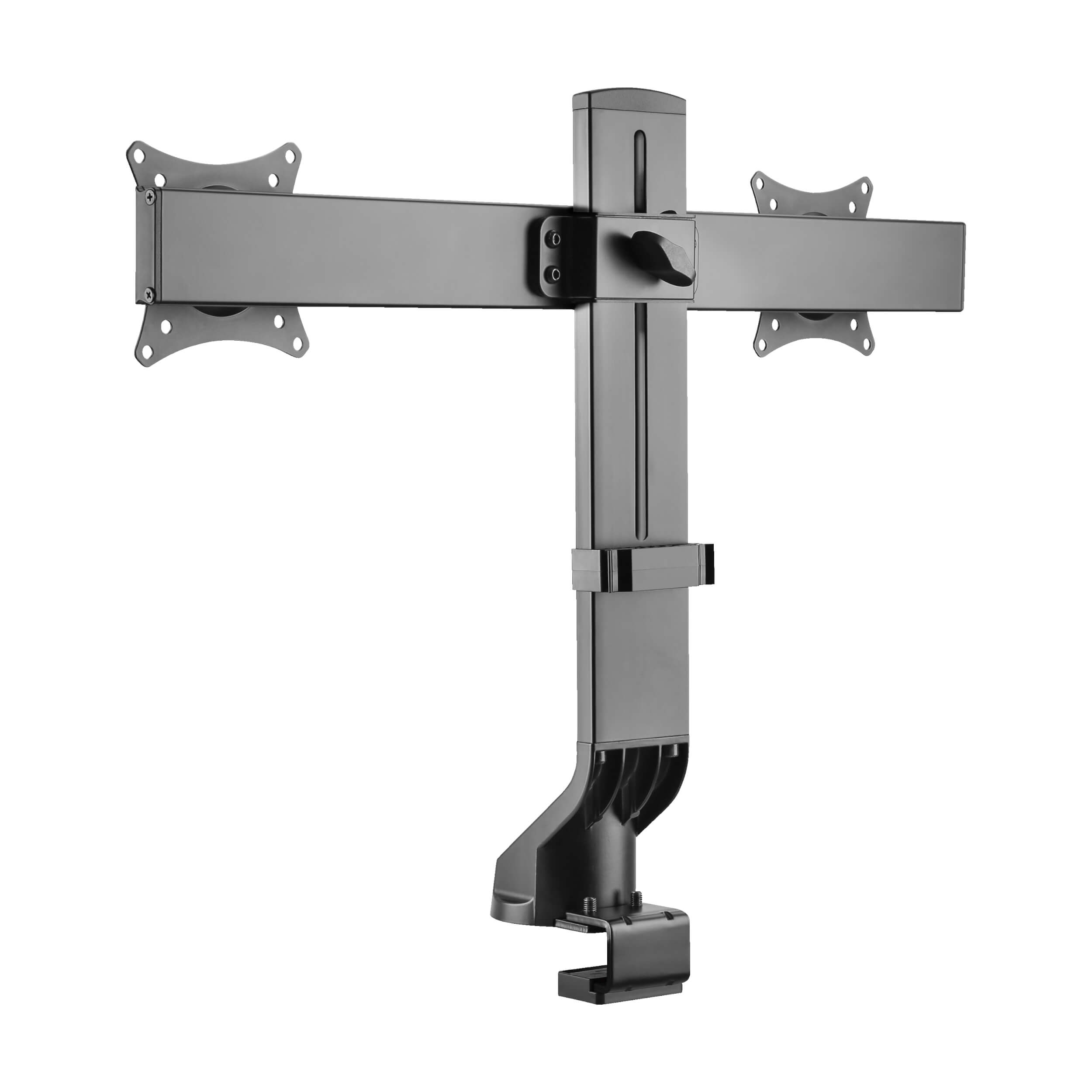 Dual-Display Monitor Mount, Desk Clamp, Height Adjustable, 17 to 27 ...