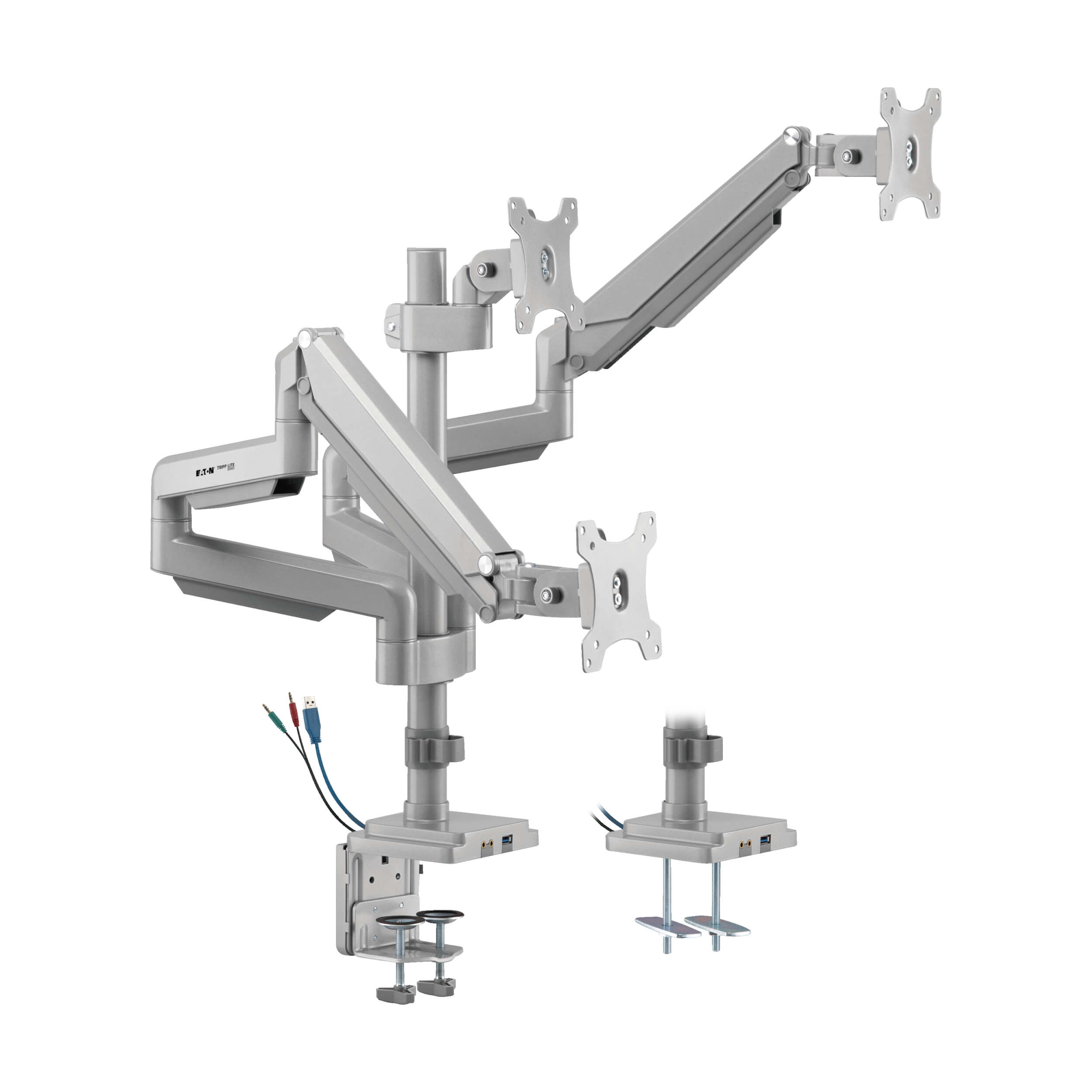 Triple Full Motion Gas Spring Flex Arm Mount for 17-in to 30-in ...