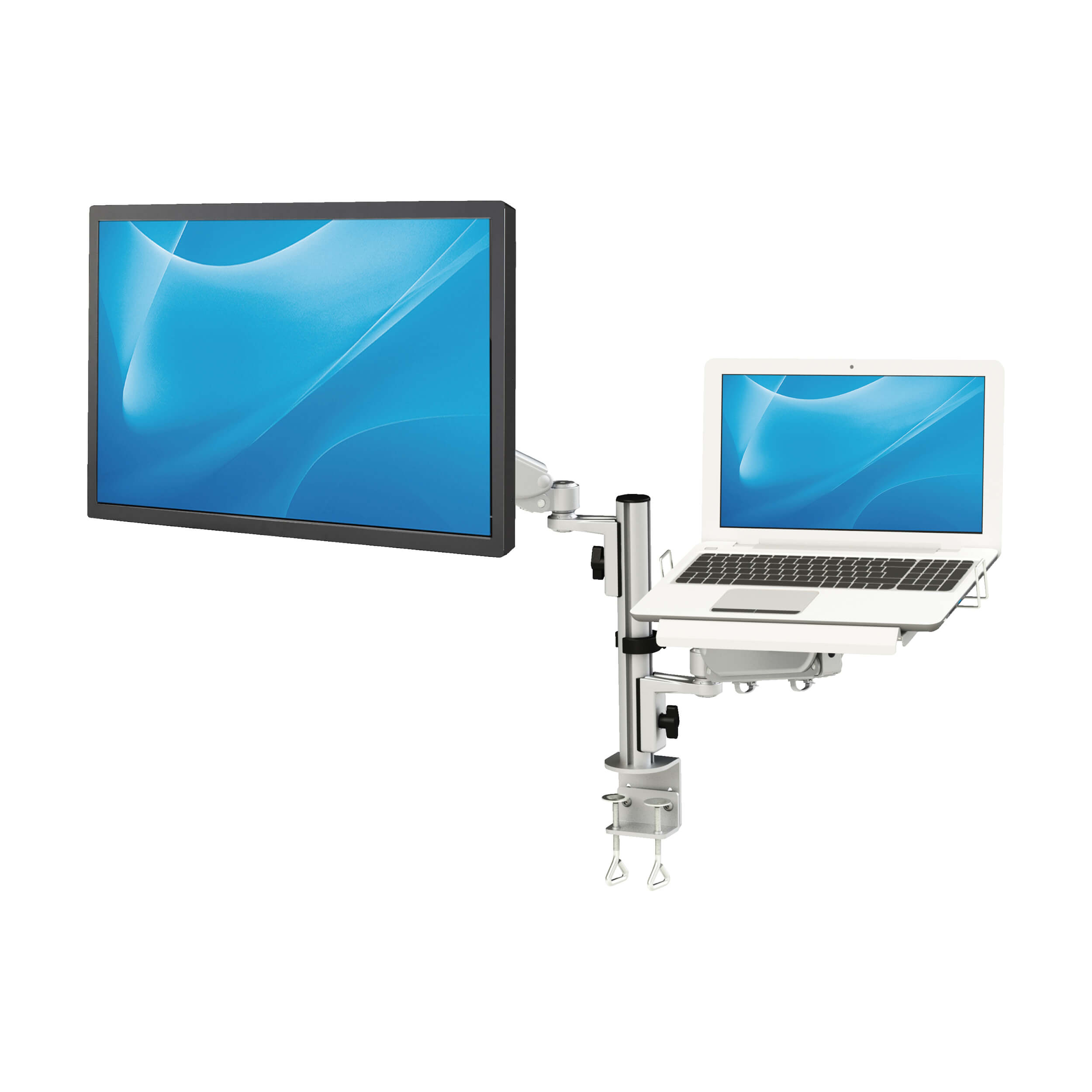Desktop Mount for Laptops and 17” to 32” Displays, Aluminum | Eaton