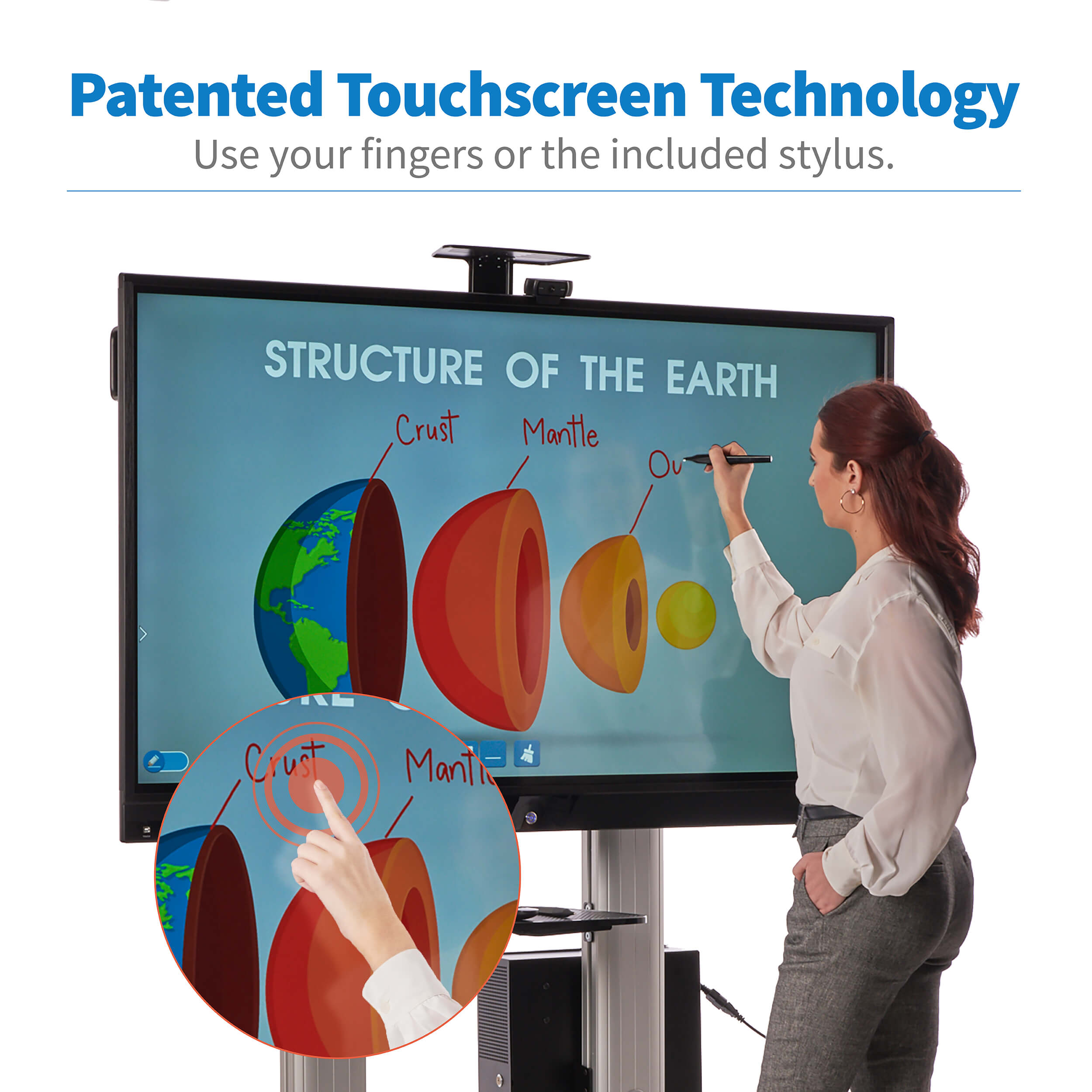 Mobile Interactive Touchscreen Display with Built-In PC | Eaton Tripp Lite