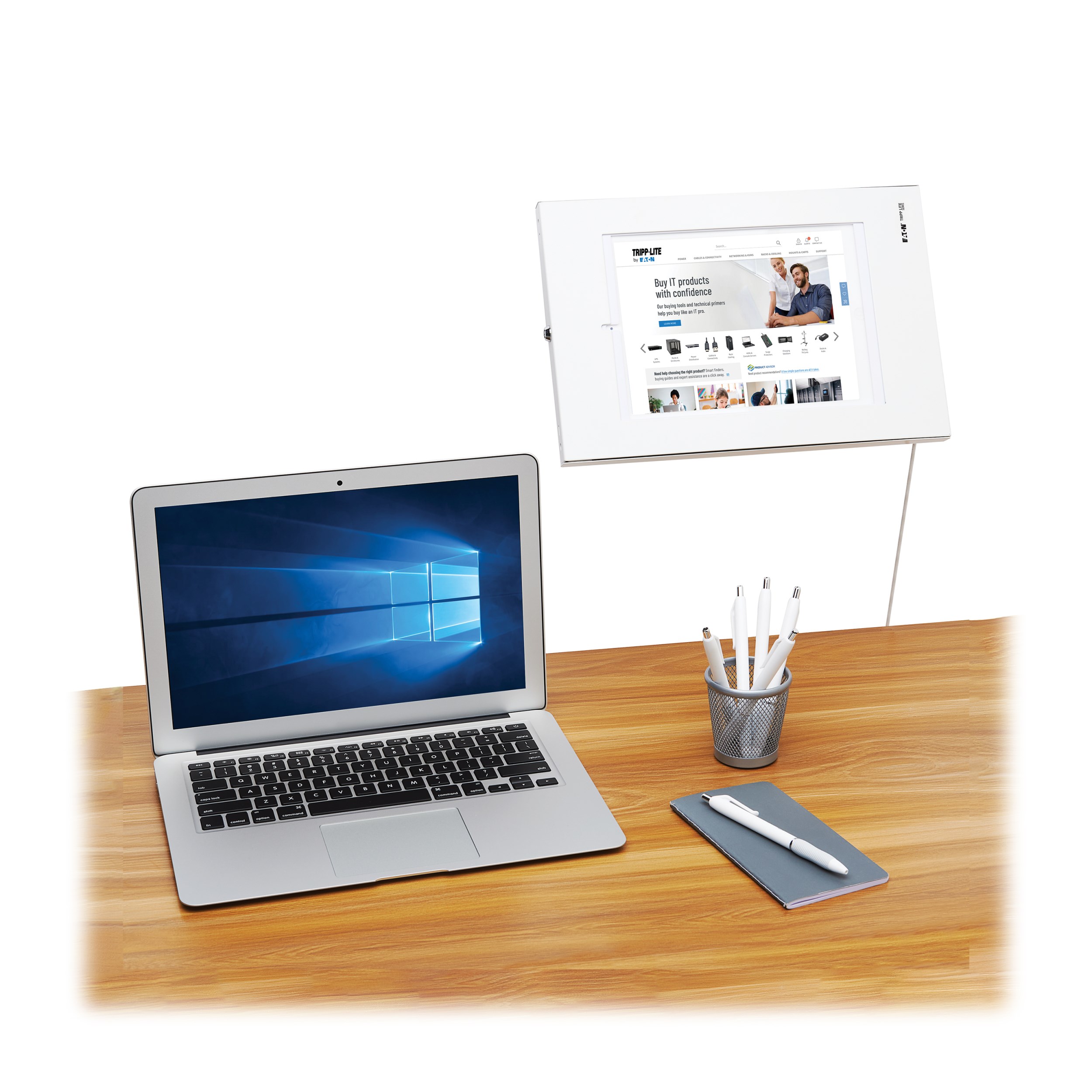 Secure Tablet Desktop or Wall Mount, White | Eaton