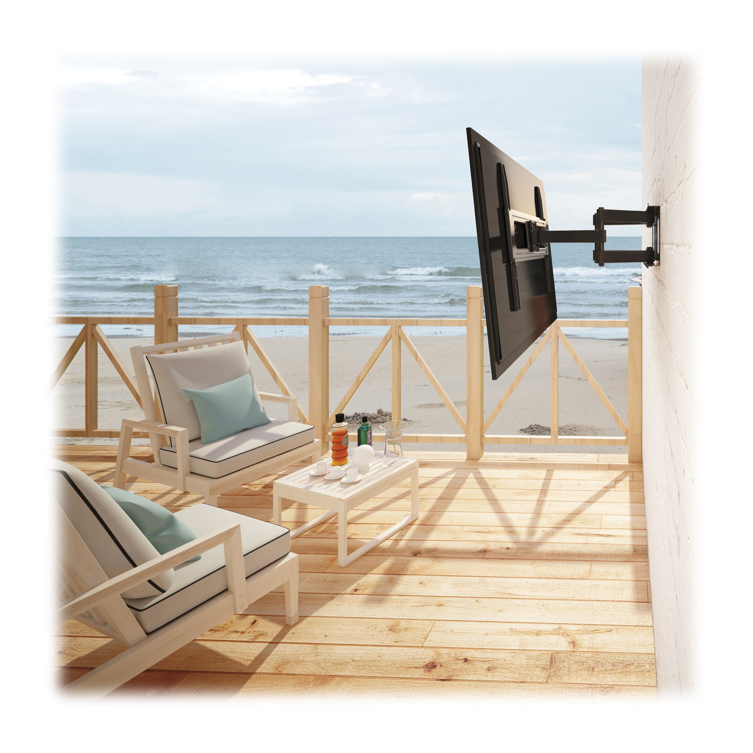 Outdoor Wall Mount for 32" to 80" TVs and Monitors, Full Motion | Eaton