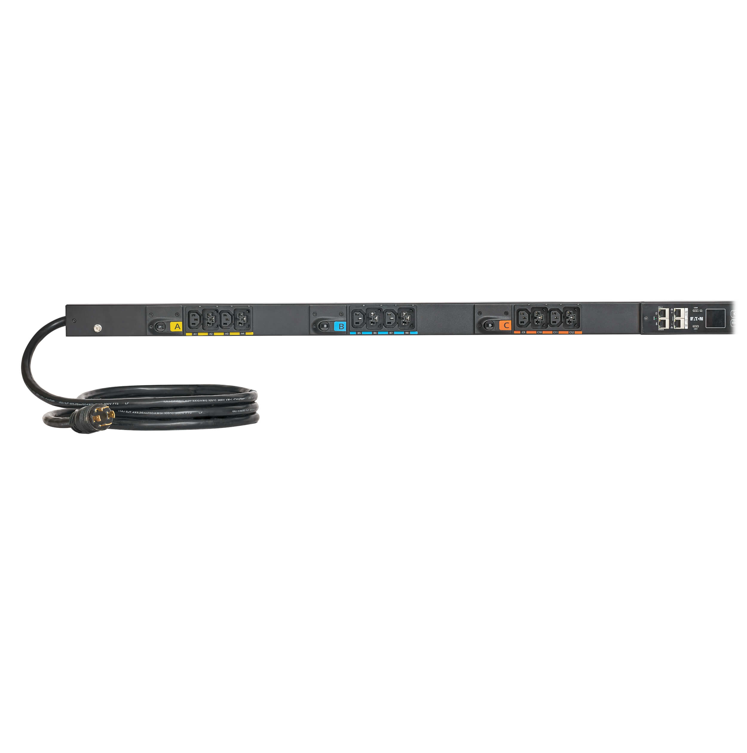 3-Phase Managed Rack PDU, 208V, 24 Outlets, 30A, 8600W, 0U | Eaton