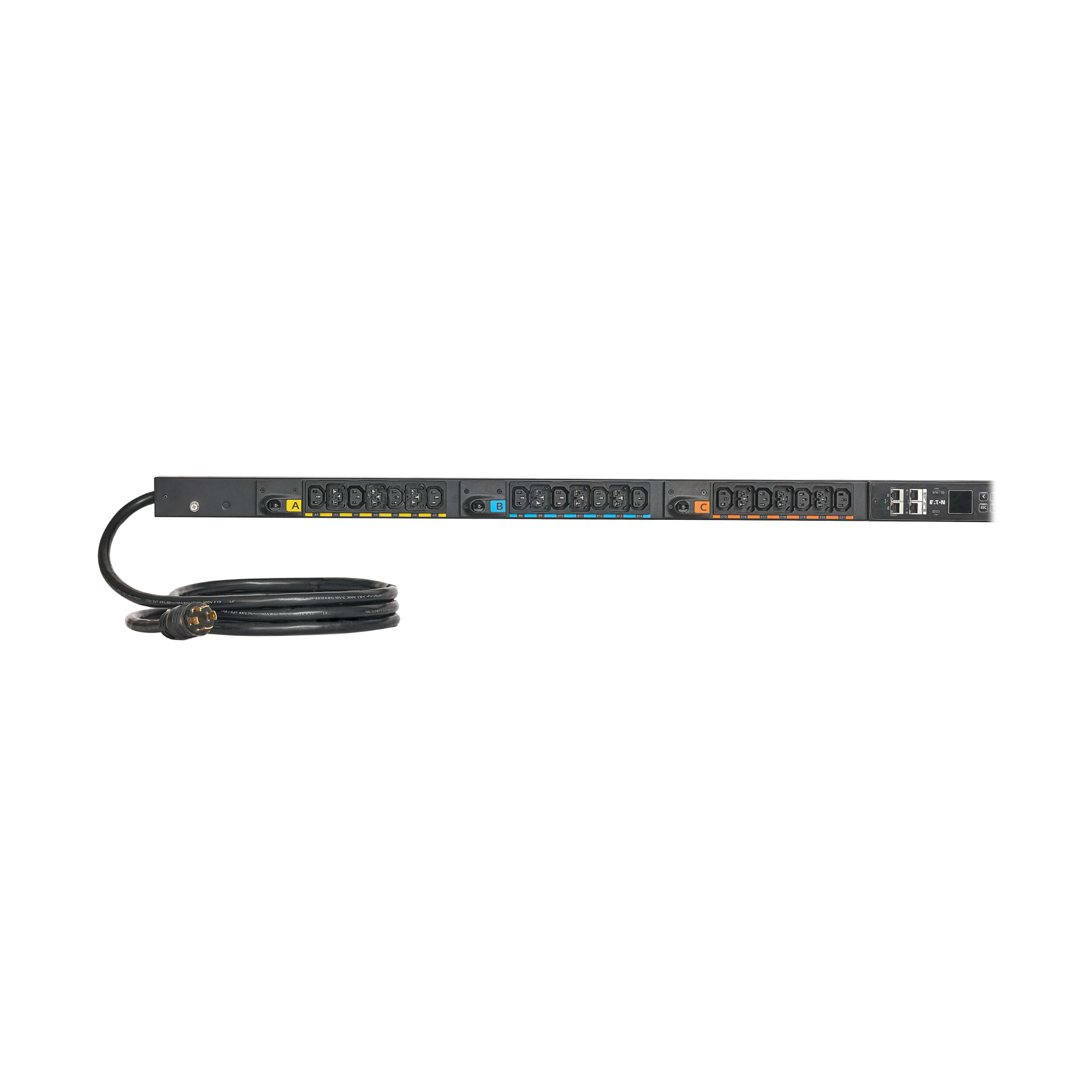 3-Phase Managed Rack PDU, 208V, 42 Outlets, 24A, 8600W, 0U | Eaton
