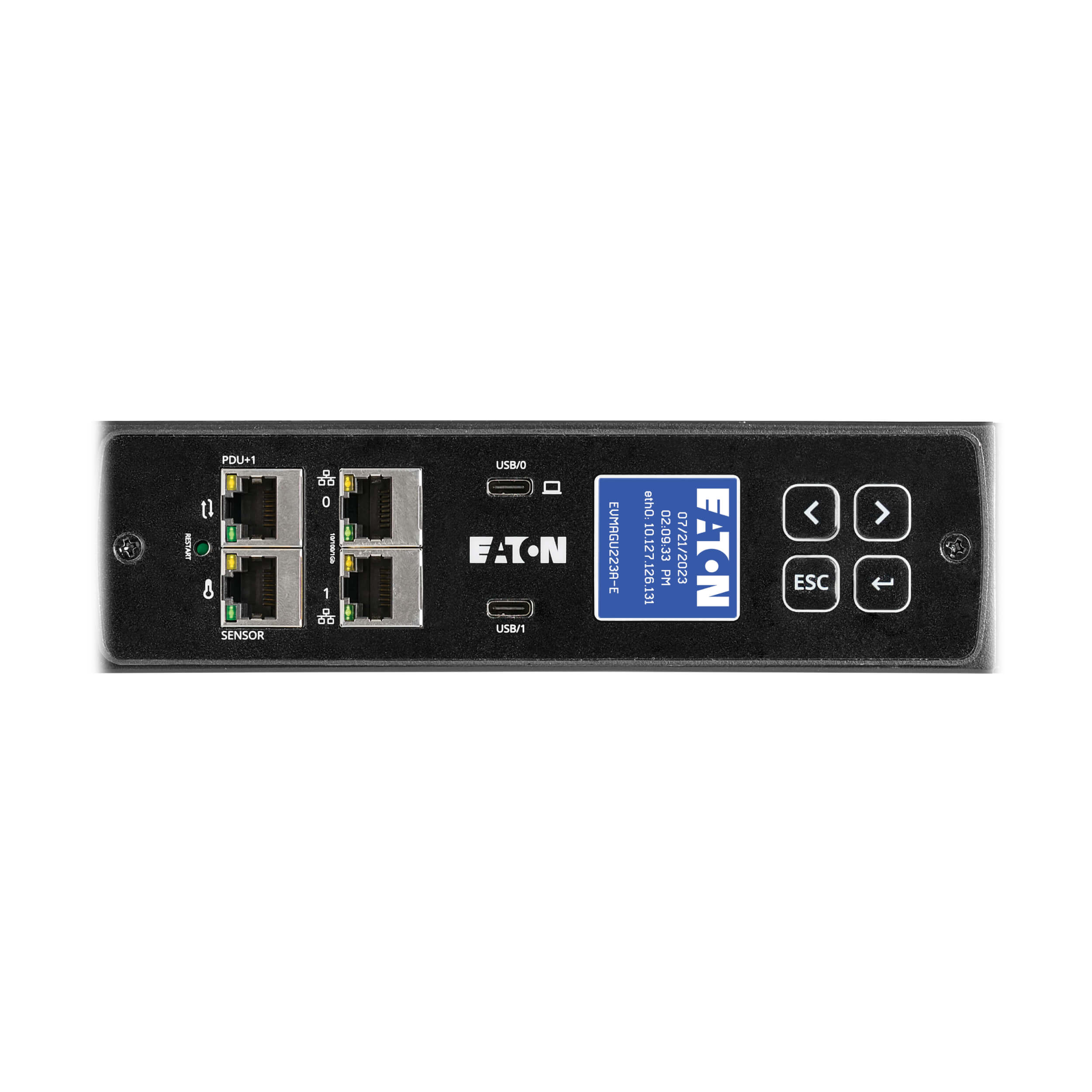 Universal-Input Managed PDU, 200V 415V, 24 Outlets, 16A to 55A, 0U | Eaton