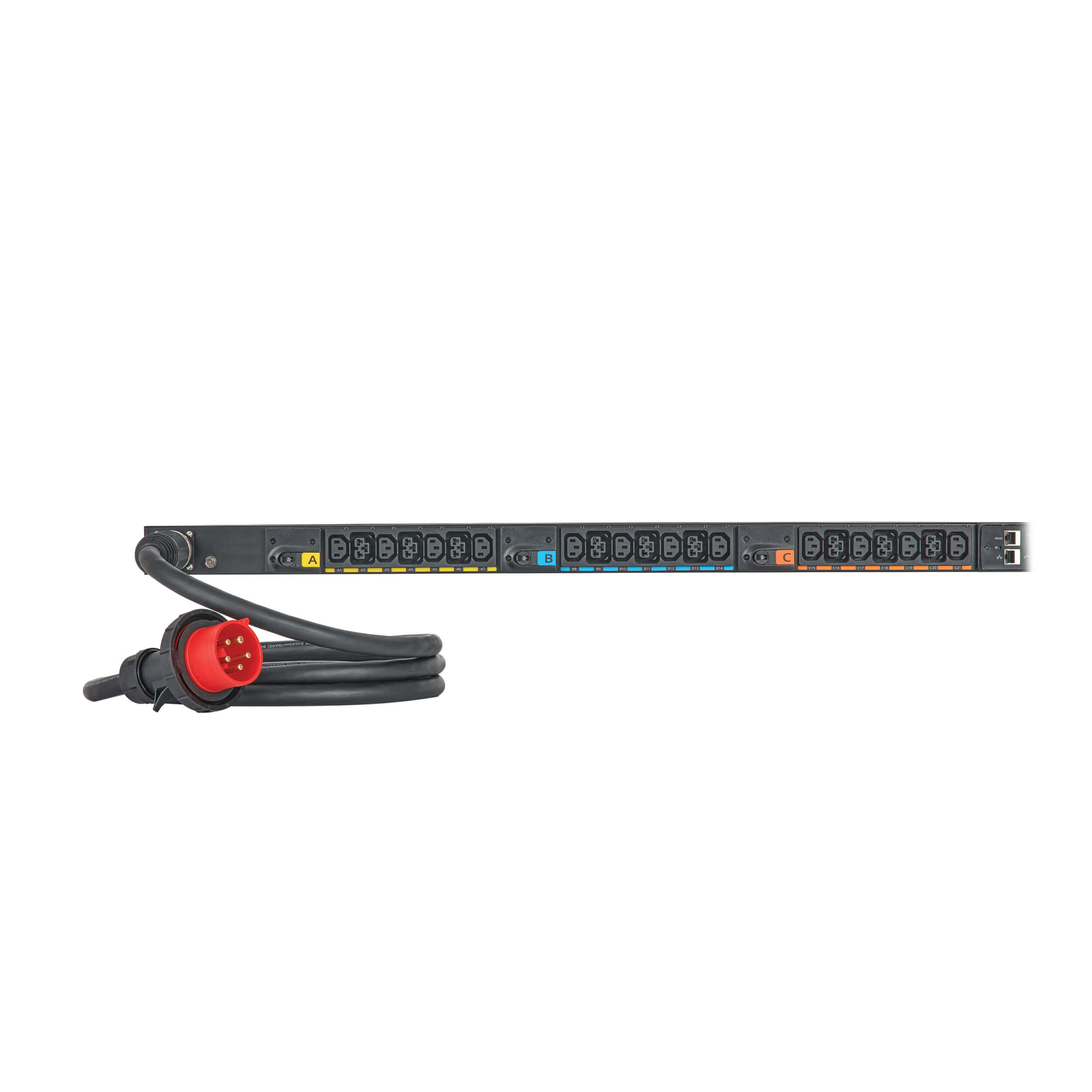 Universal-Input Managed PDU, 208V and 415/240V, 42 Outlets, 0U | Eaton