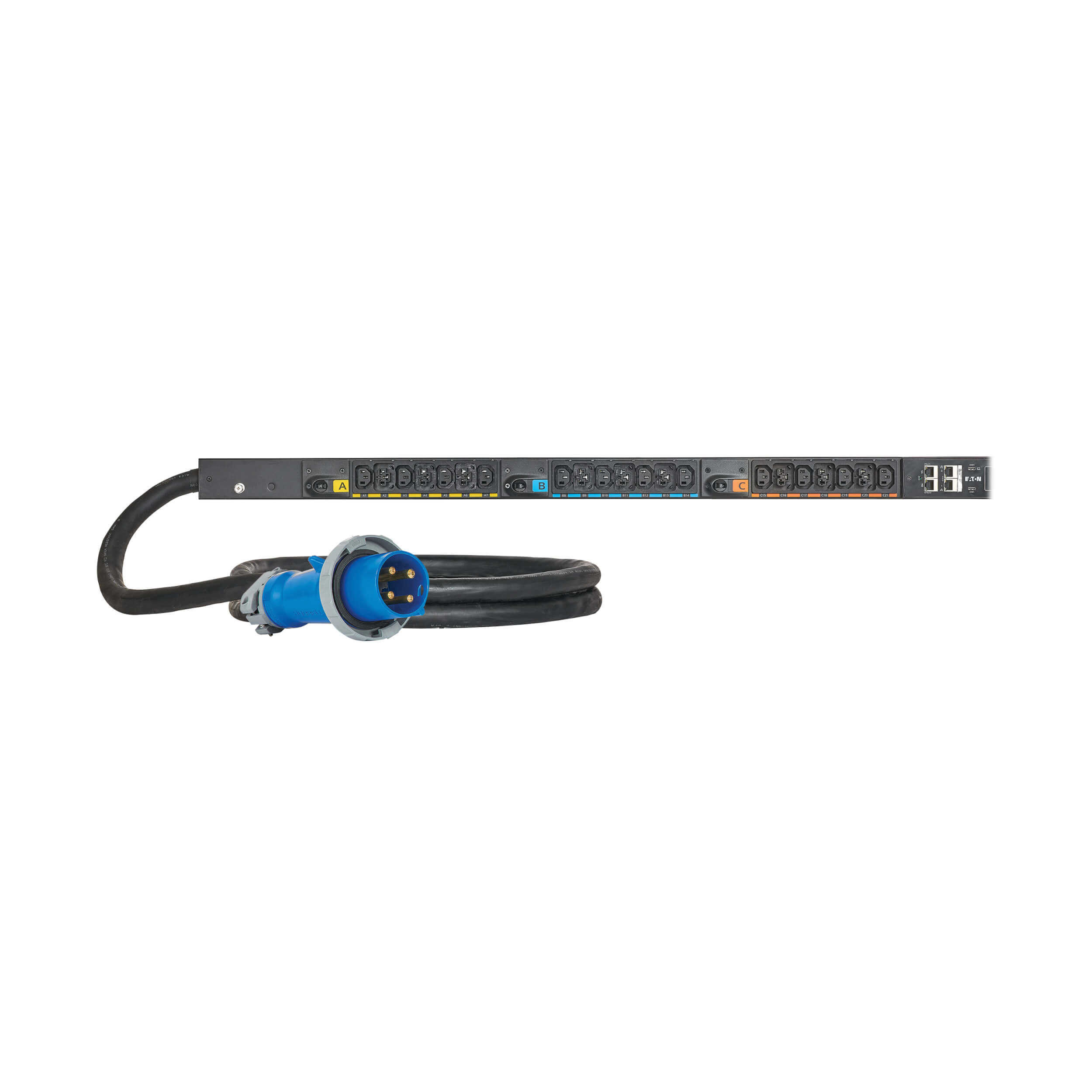 3-Phase Metered Rack PDU, 208V, 42 Outlets, 48A, 17300W, 6ft Cord, 0U ...