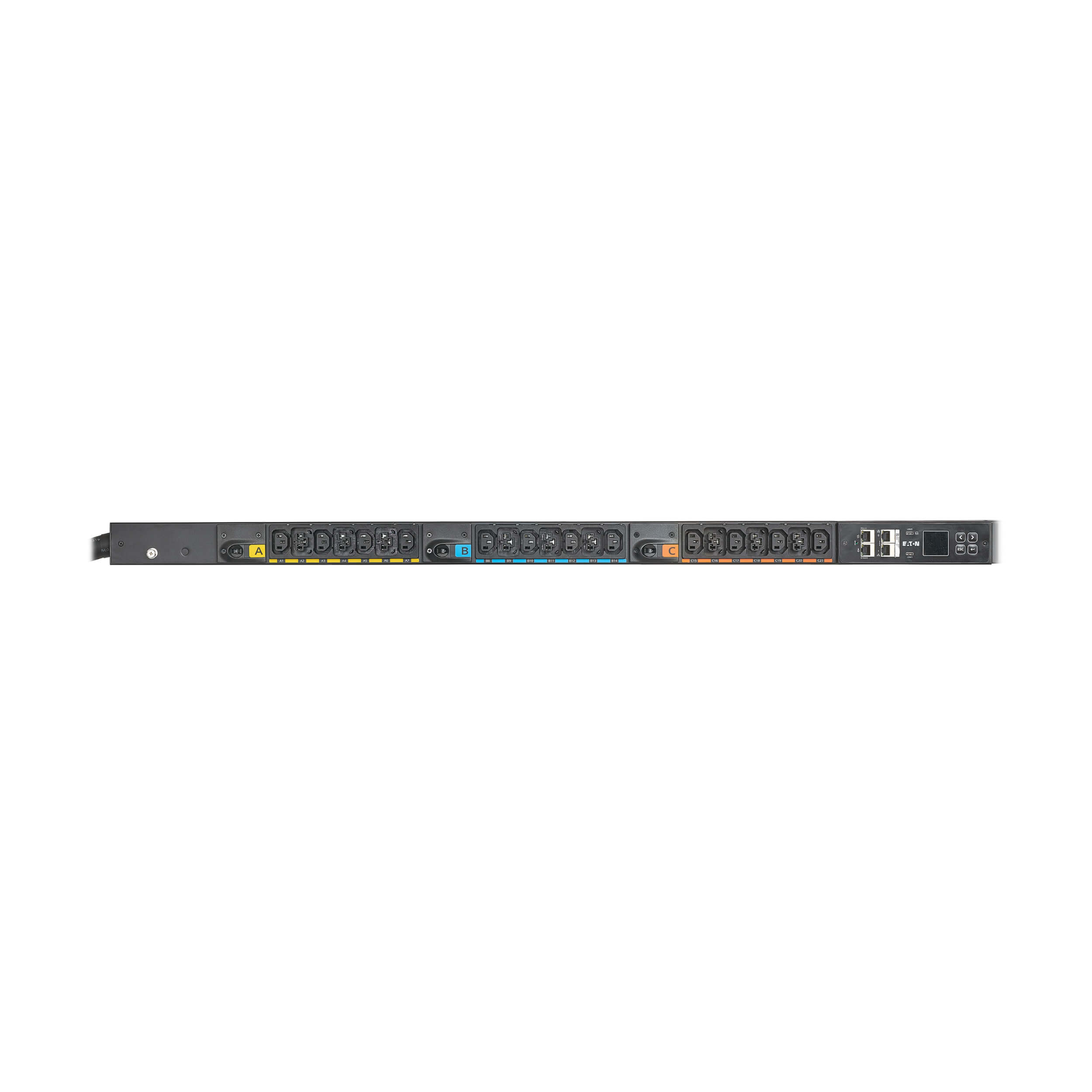 3-Phase Metered Rack PDU, 240V, 415V, 42 Outlets, 32A, 17300W, 0U | Eaton