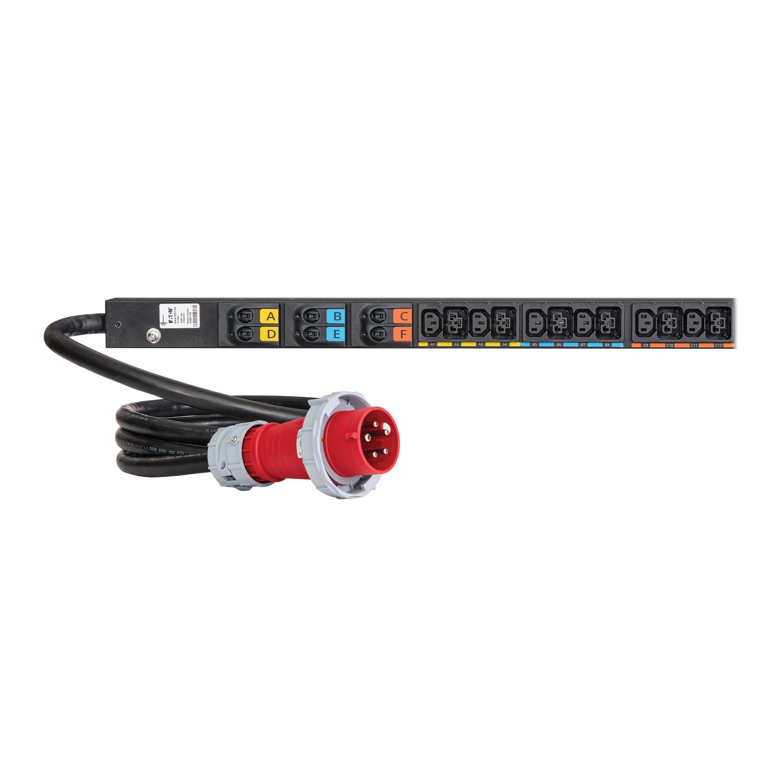 3-Phase Metered Rack PDU, 240V, 415V, 42 Outlets, 32A, 17300W, 0U | Eaton