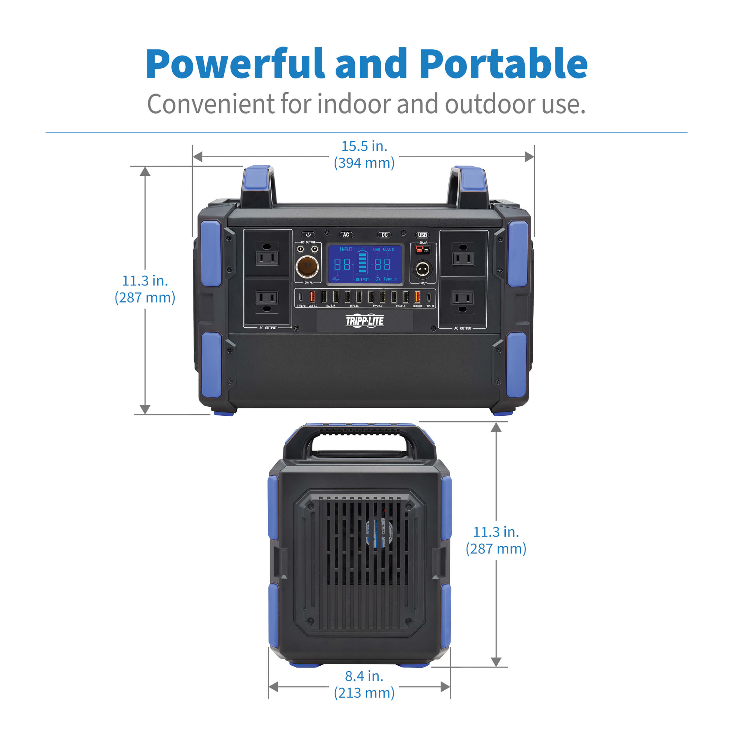 Portable Power Station, 1000W, Lithium-Ion, AC, DC Outlets, USB ...