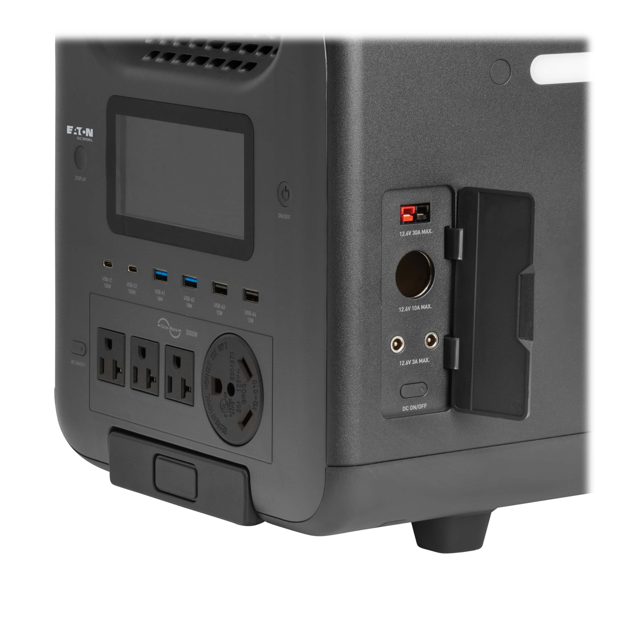 Portable Power Station, 3000W, Lithium-ion, AC, DC Outlets, USB ...